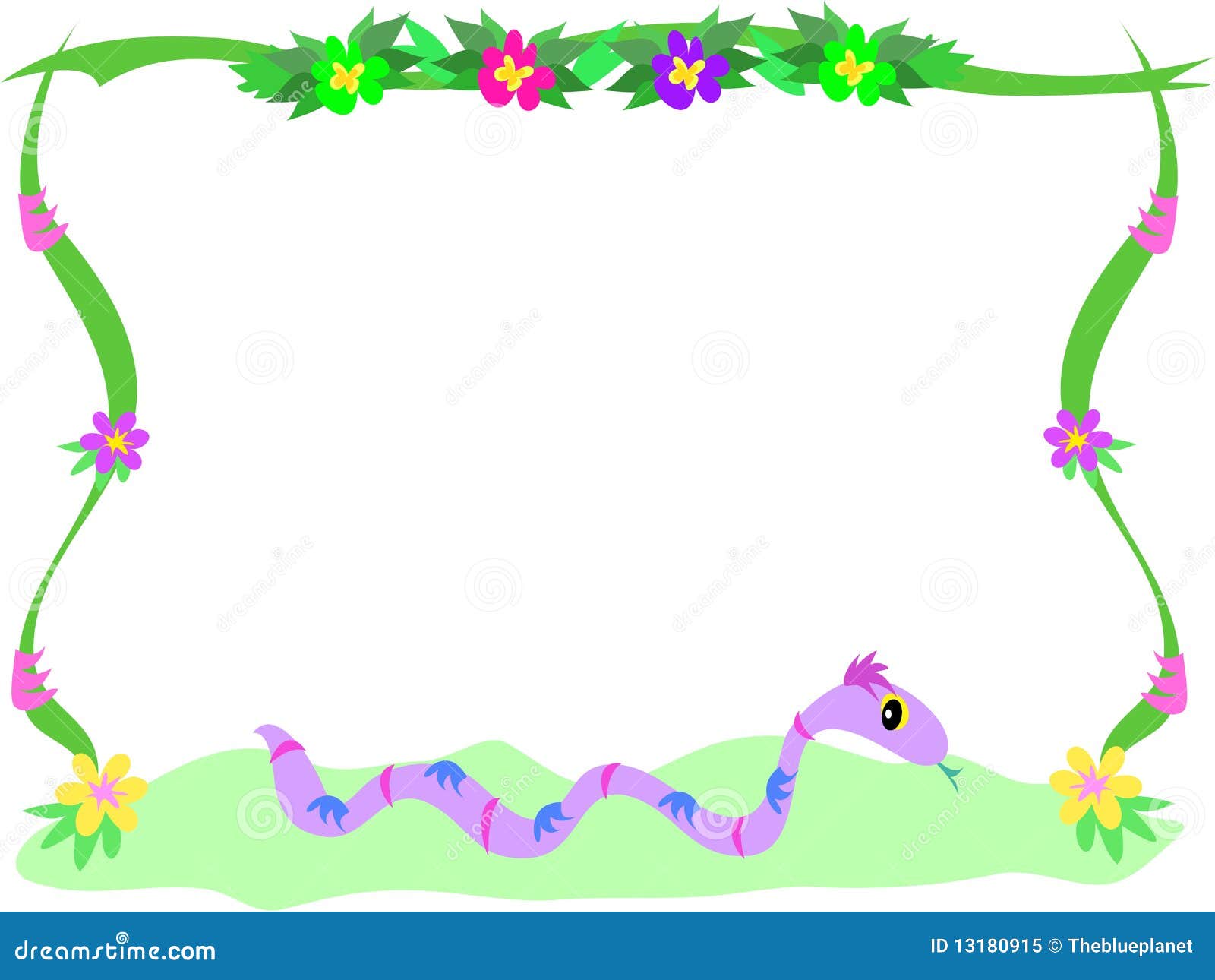 Frame With Snake Ornament For Figura Or Frame Profile Template Stock ...