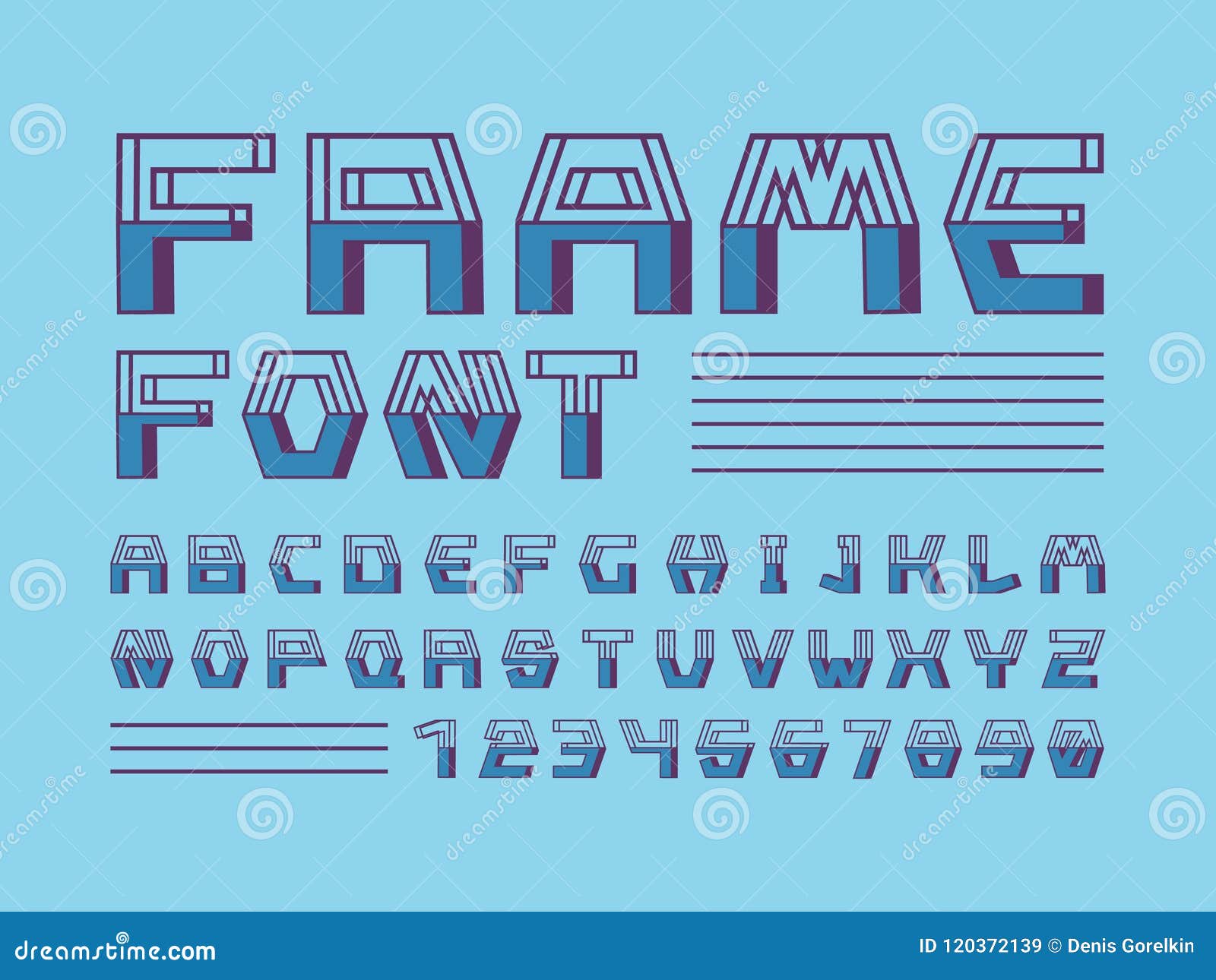 Frame Font. Vector Alphabet Stock Vector - Illustration of character ...