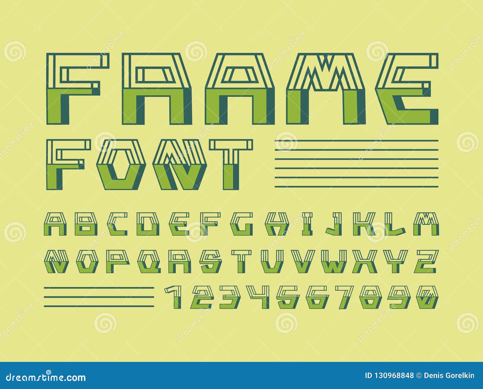 Frame Font. Vector Alphabet Stock Vector - Illustration of logo, word ...