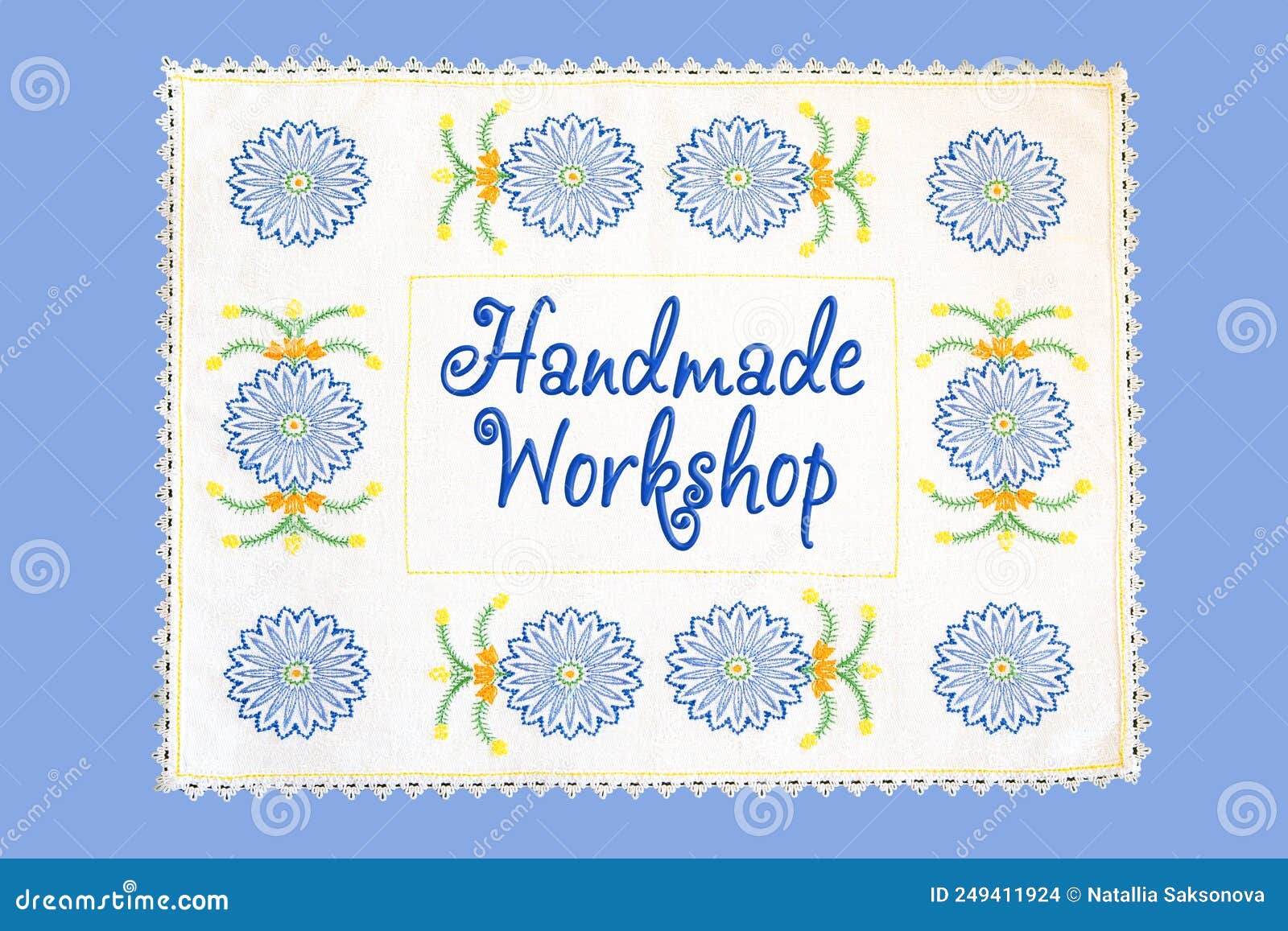 Frame for Inserting Text on the Theme of Handmade. Stock Photo - Image ...