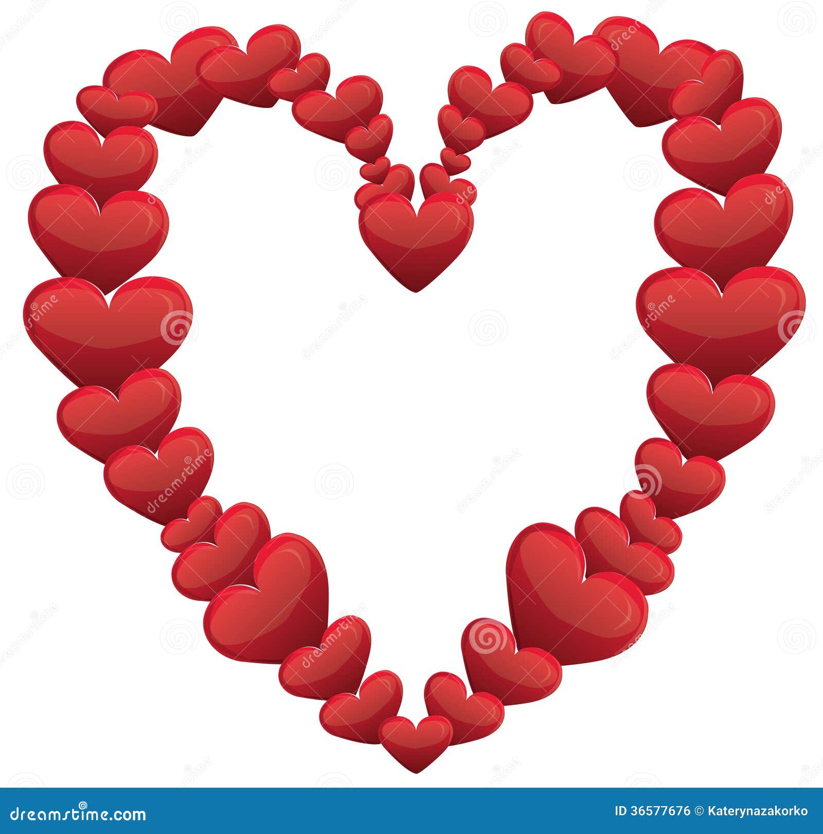 Frame in the form of heart stock illustration. Illustration of happy ...