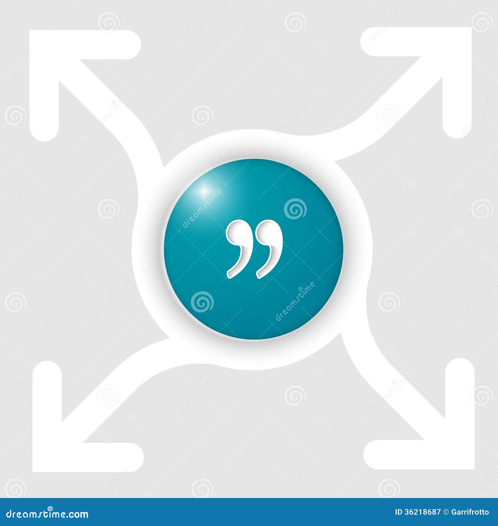 Frame with Four Arrows and Quotation Mark Stock Vector - Illustration ...