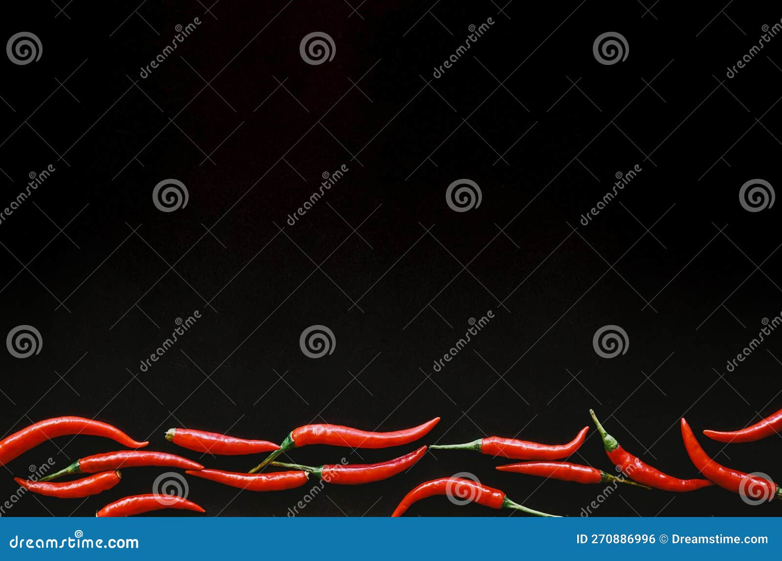 Frame of Fresh Red Pepper on Black Background Stock Photo - Image of ...
