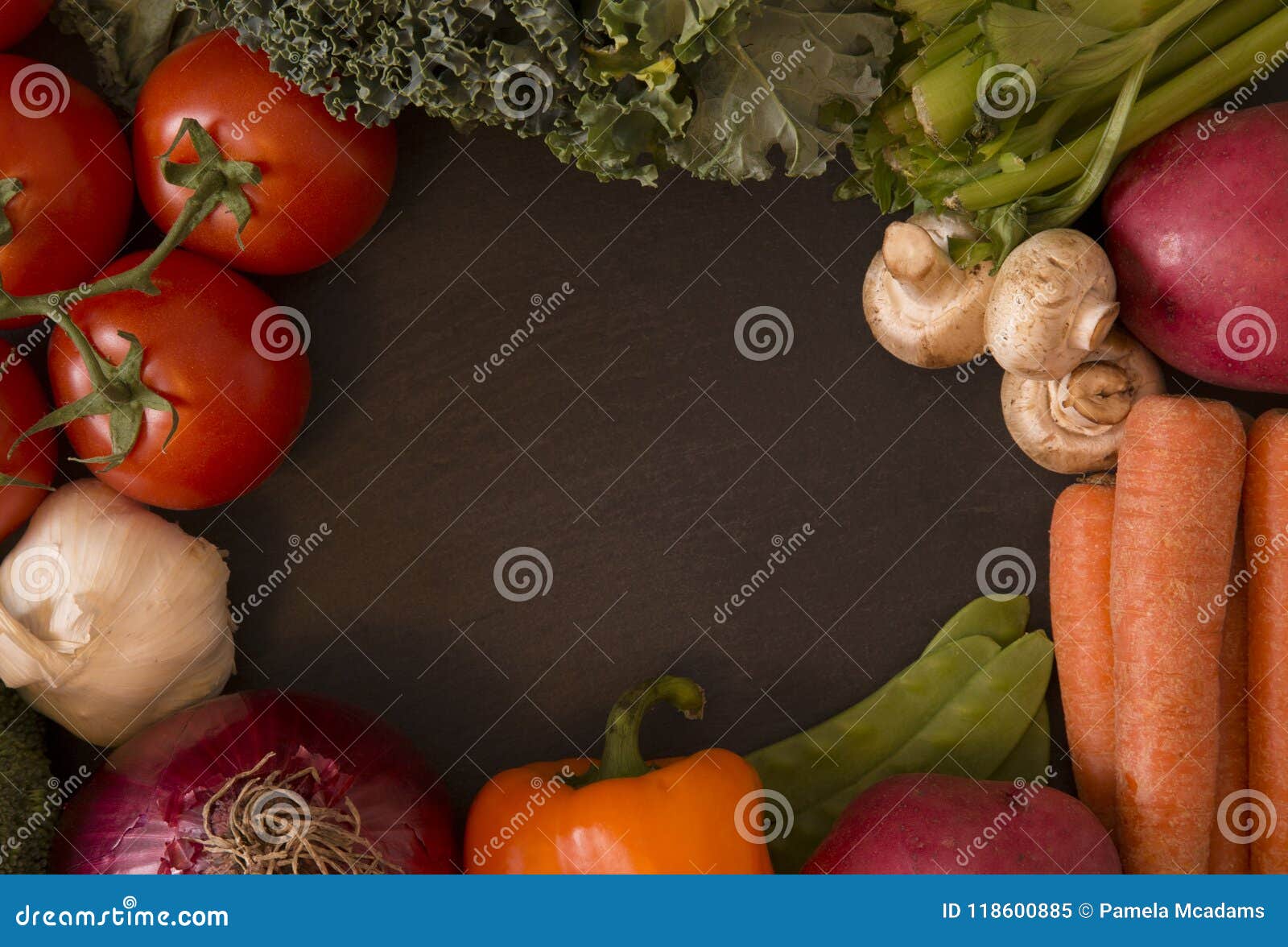Frame of Fresh Vegetables stock image. Image of assorted - 118600885