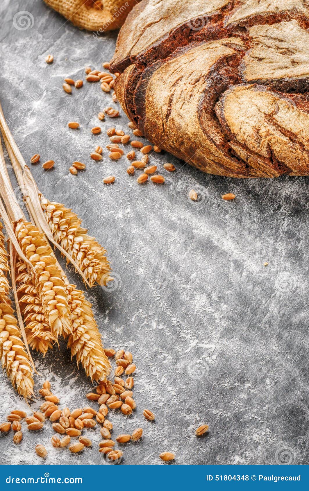 Frame with Freshly Baked Bread Loaf Stock Photo - Image of food, diet ...