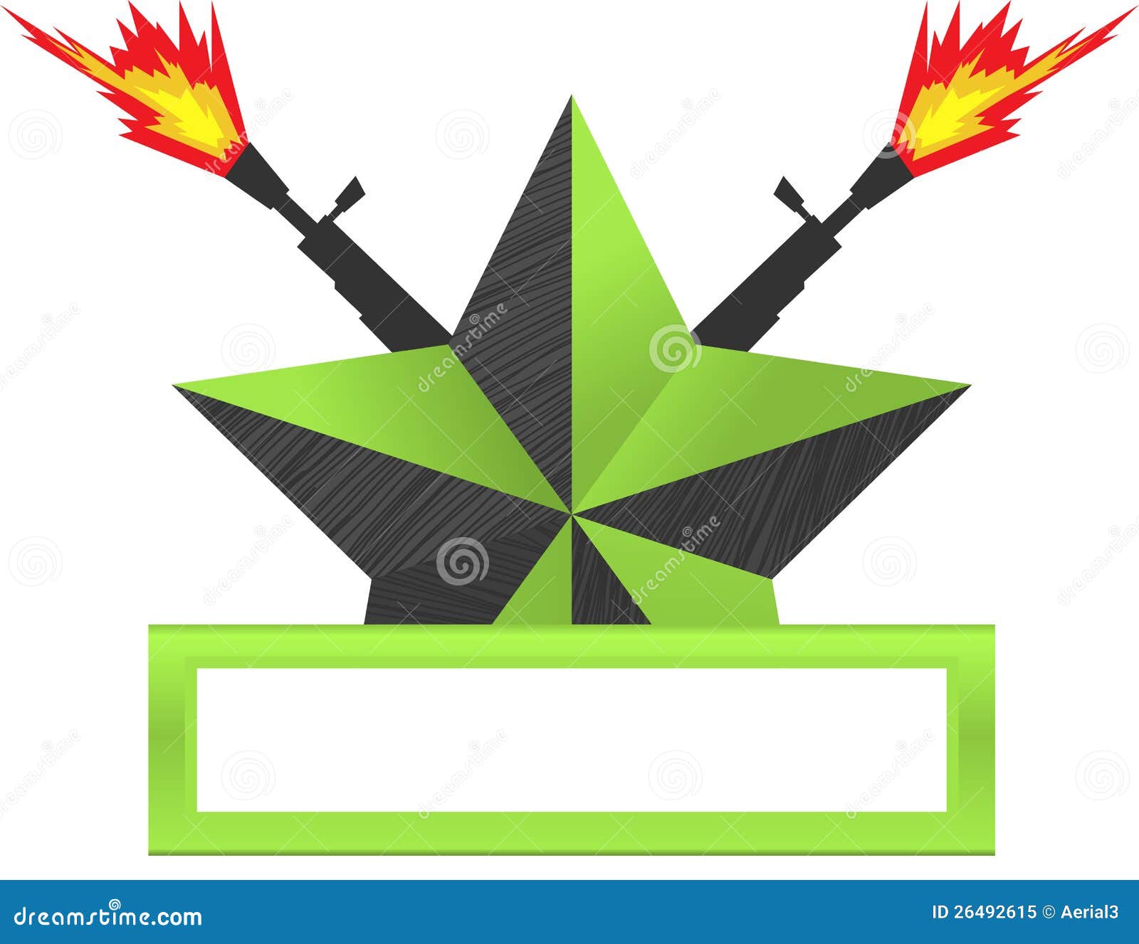 Frame in Front of Star and Cross Weapons Stock Vector - Illustration of ...