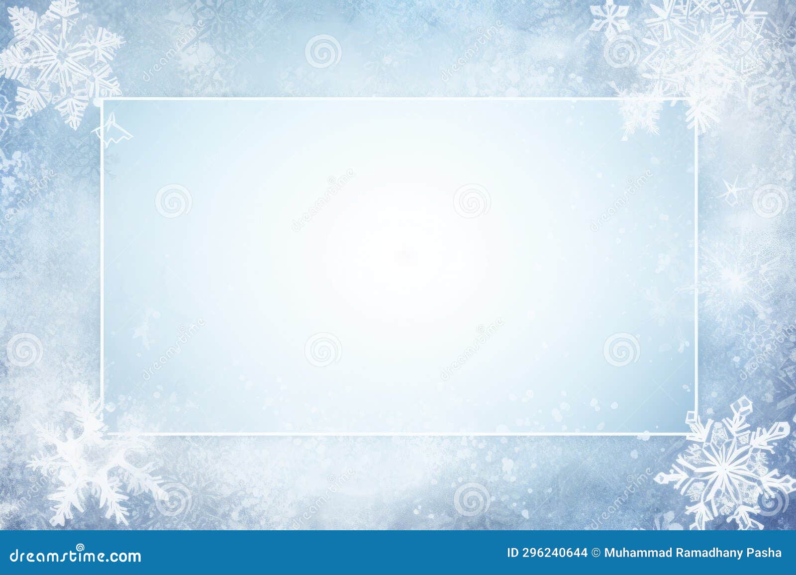A Frame of a Frosty Pattern of Ice Crystals . a Frame with an Abstract ...