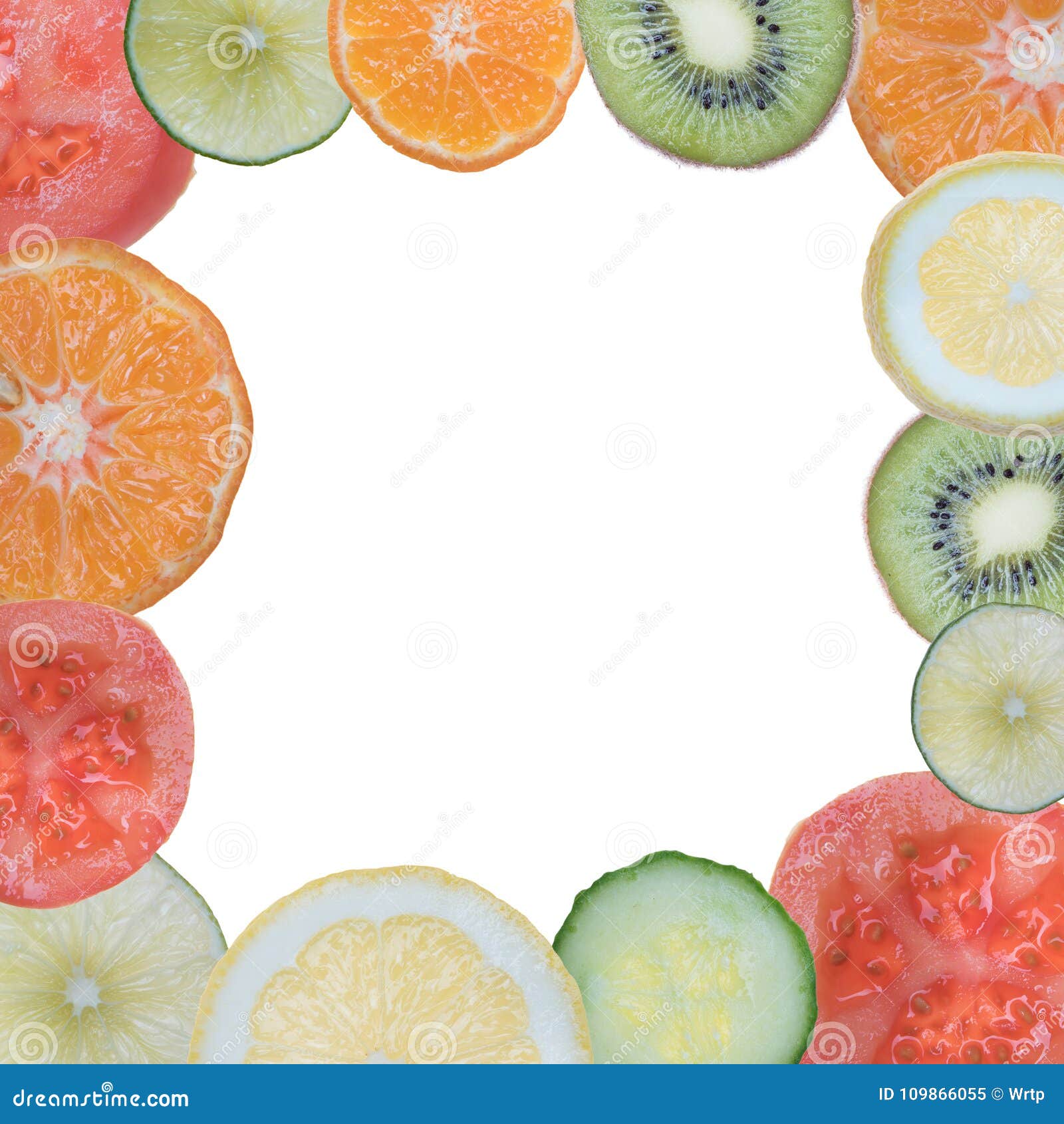 Frame of Fruits and Vegetables Stock Image - Image of freshness, frame ...