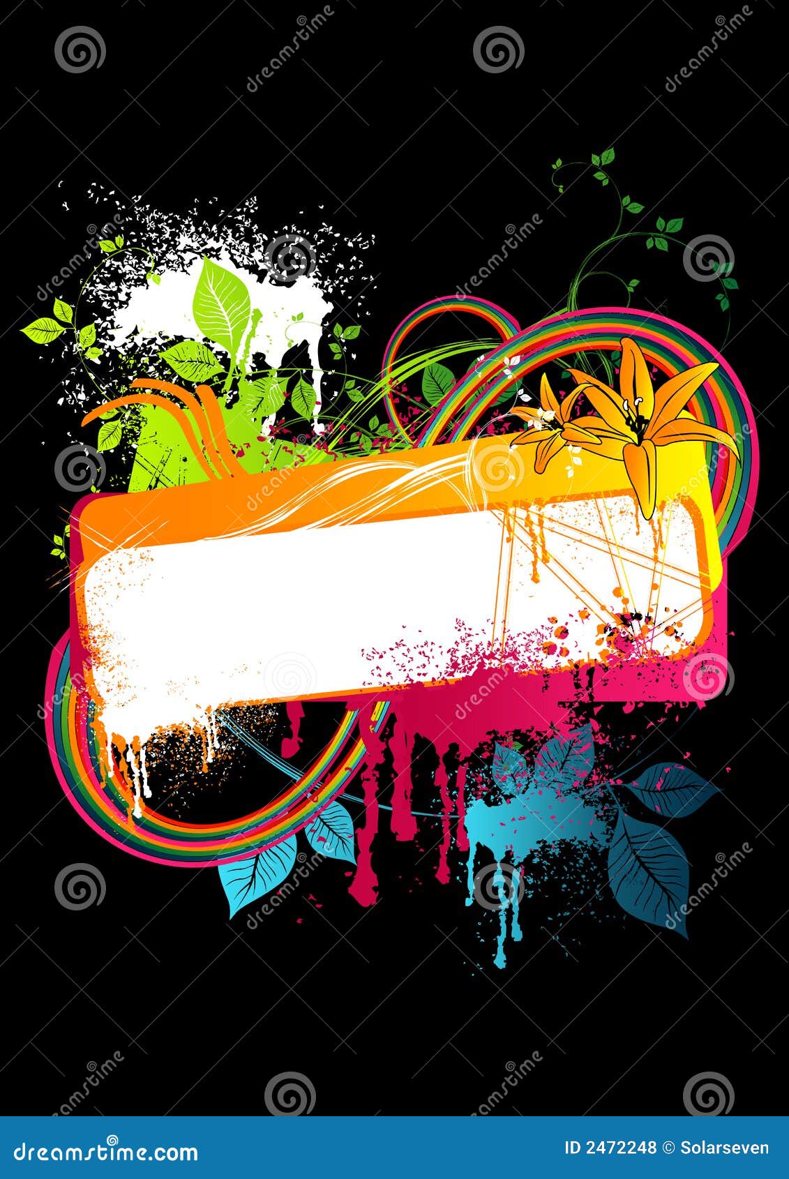 Frame Funky do vetor ilustração stock. Ilustração de projeto - 2472248