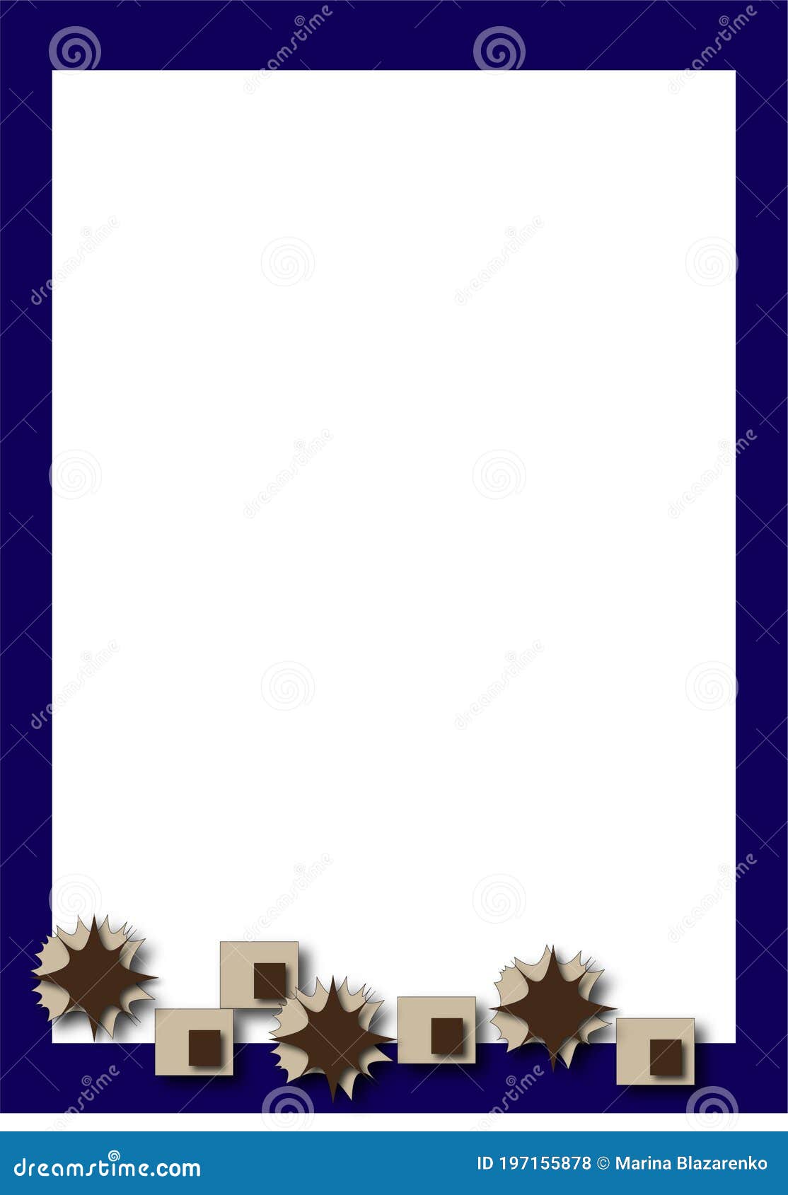 A Frame with Geometric Shapes at the Bottom. Stock Illustration ...