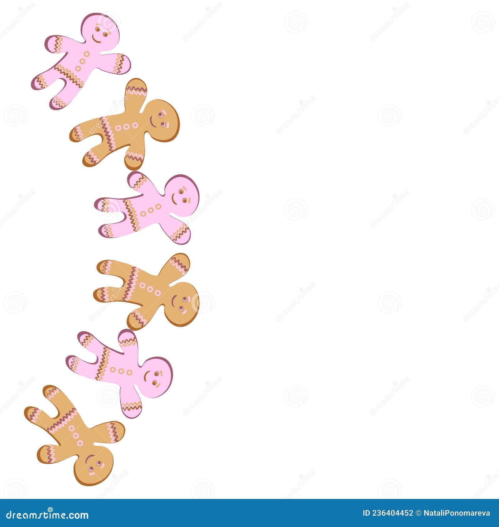 A Frame of Ginger Cookies. Gingerbread Men Stock Vector - Illustration ...