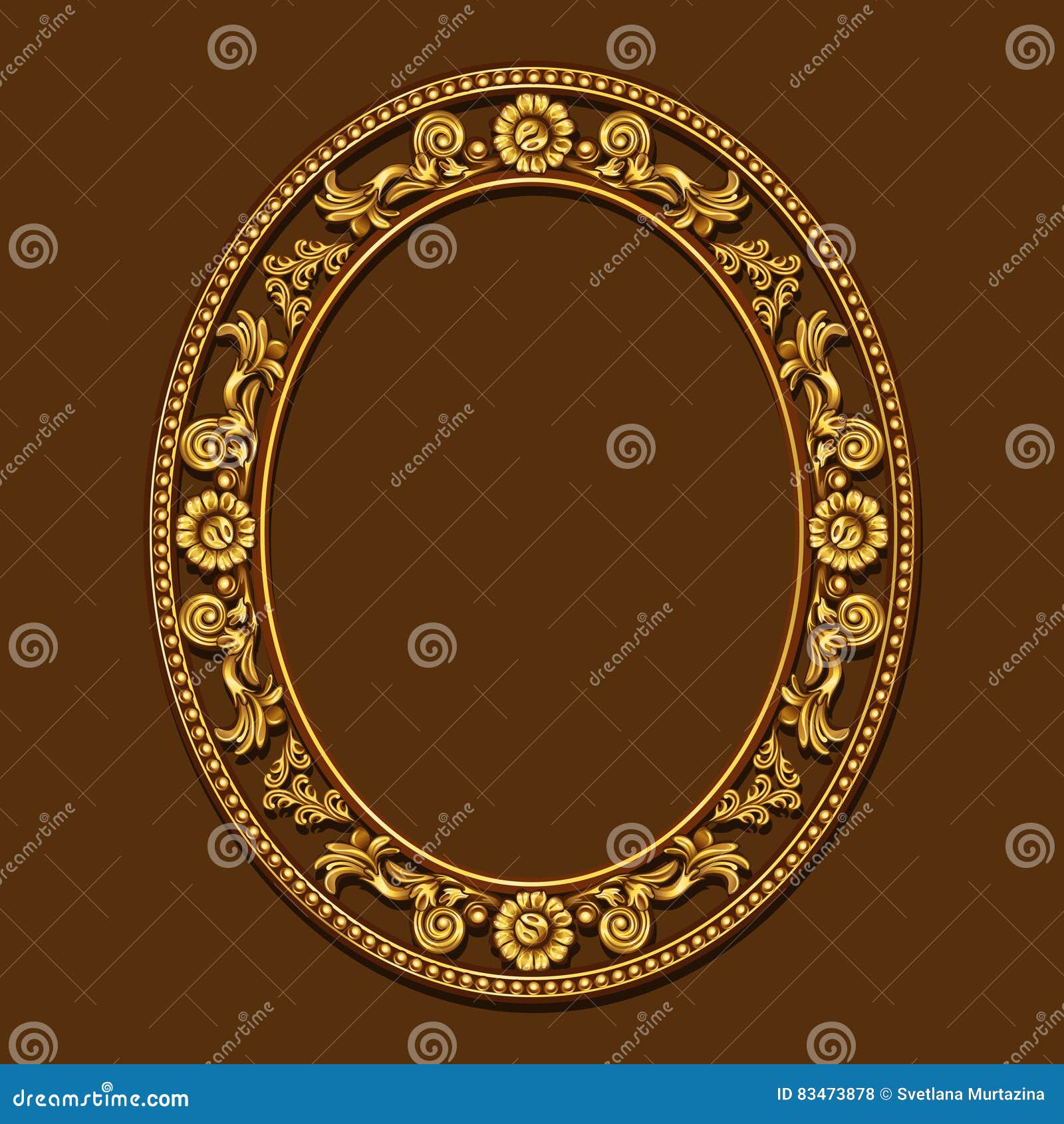 Frame Gold Color with Shadow Stock Vector - Illustration of ...