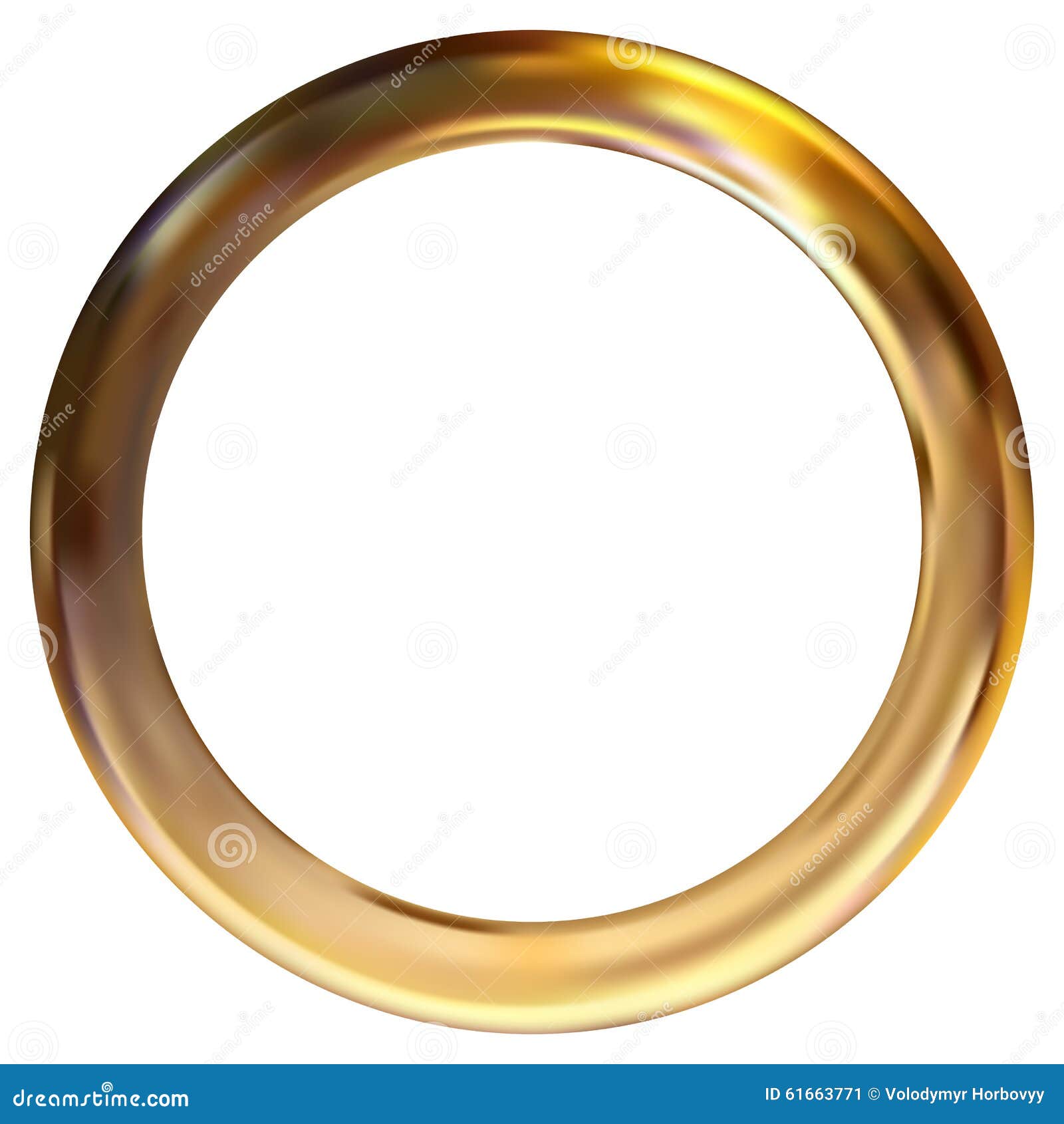 Frame gold ring stock vector. Illustration of design - 61663771