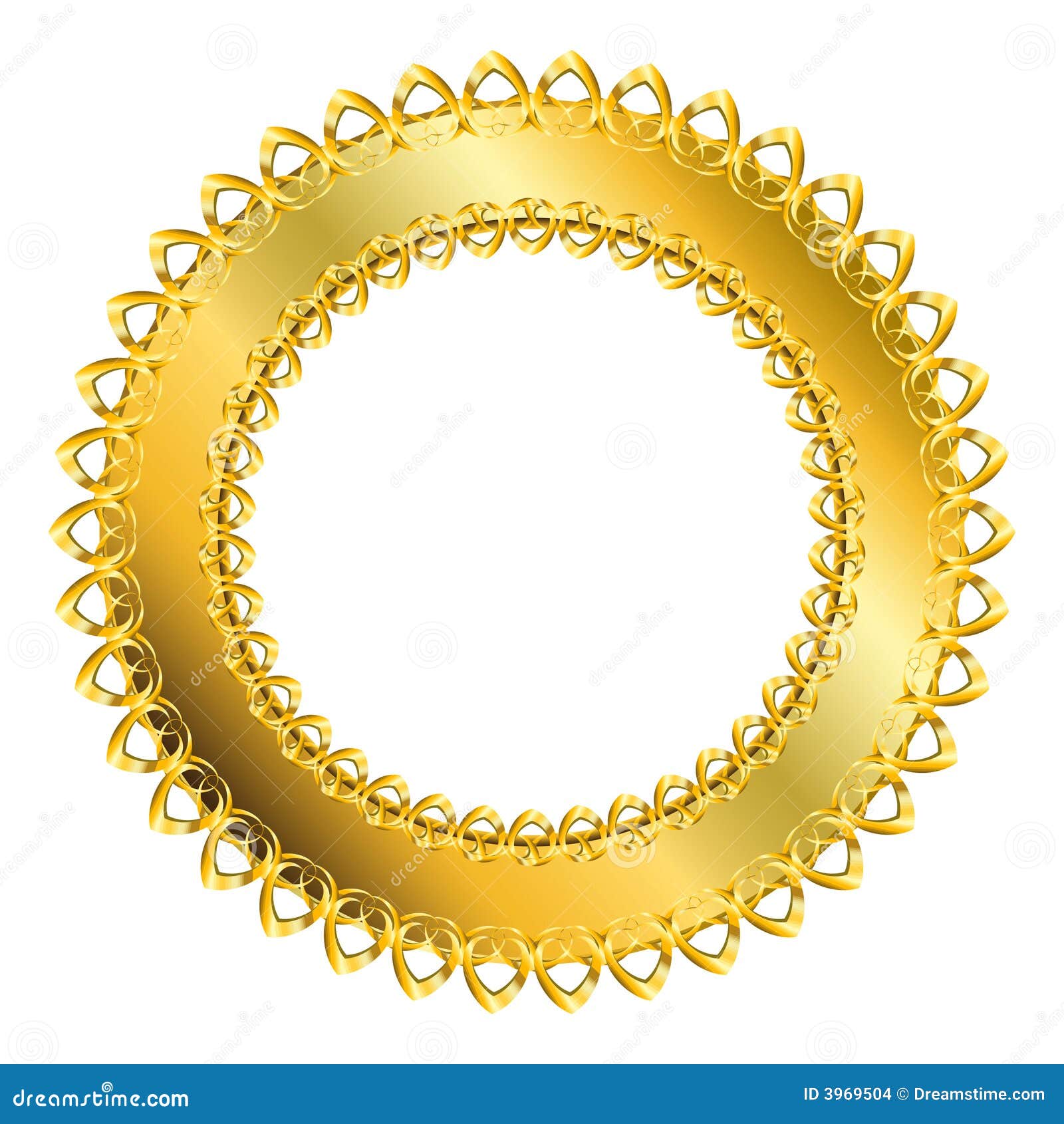 Frame Gold - Round 5 stock illustration. Illustration of golden - 3969504