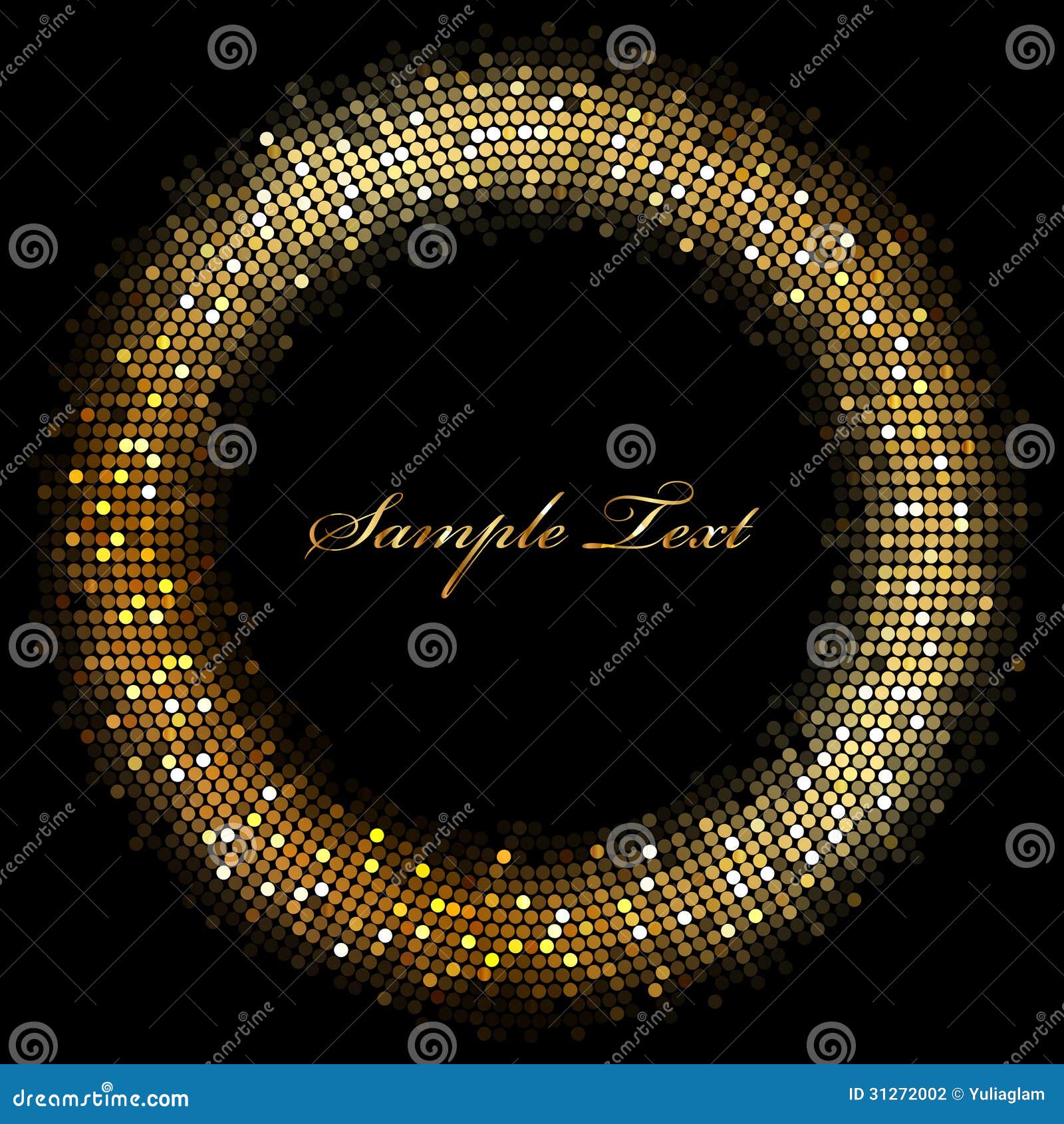 Frame with gold sparkles stock vector. Illustration of bright - 31272002