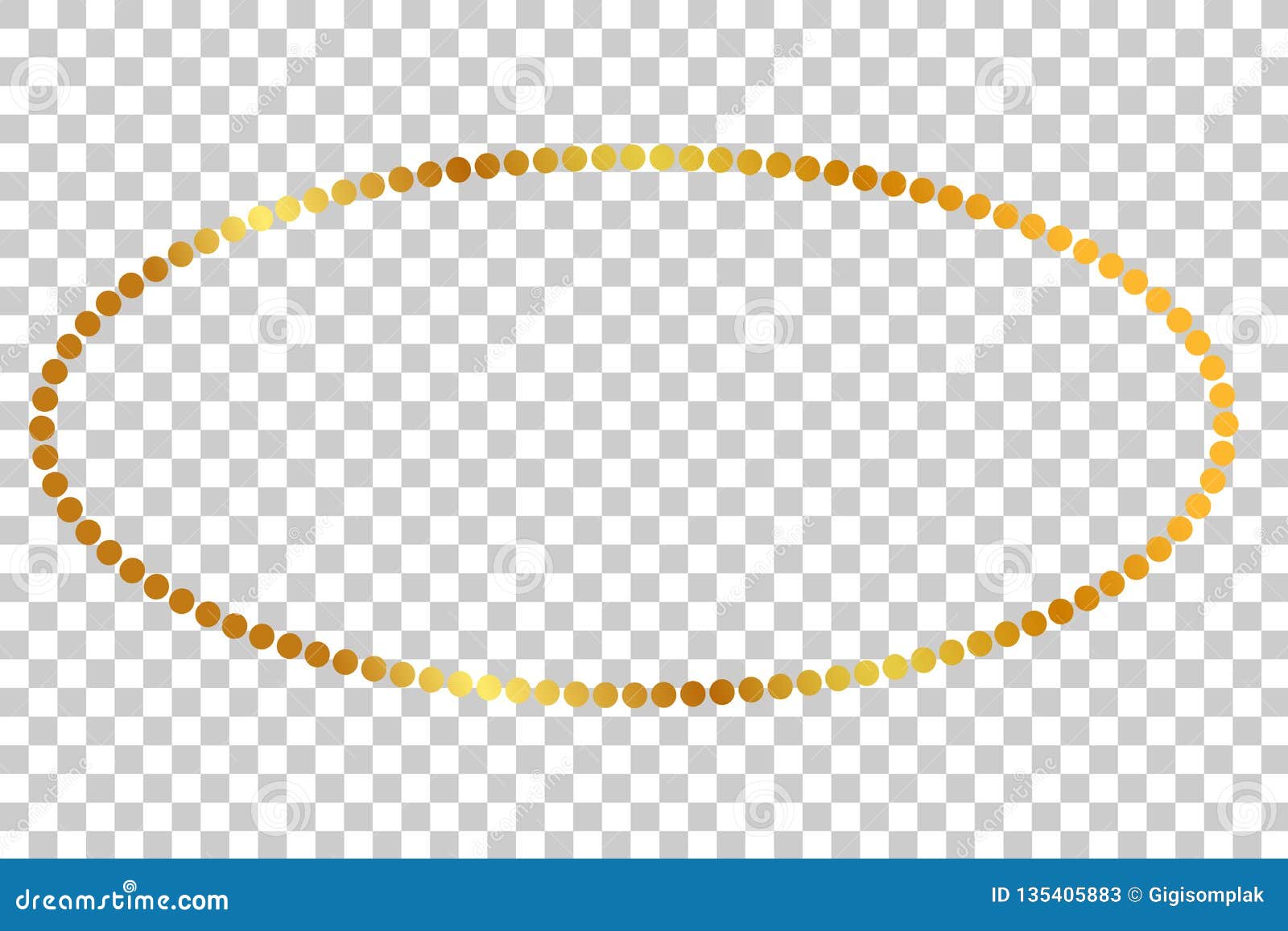 Oval Golden Dot Frame, for Certificate, Placard, Backdrop, and Other ...