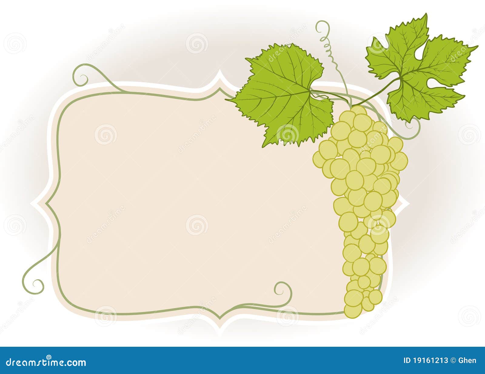 Frame with grapes stock vector. Illustration of agriculture - 19161213
