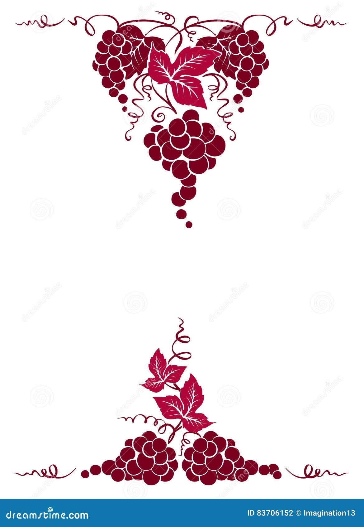 Frame from grapes stock vector. Illustration of swirl - 83706152