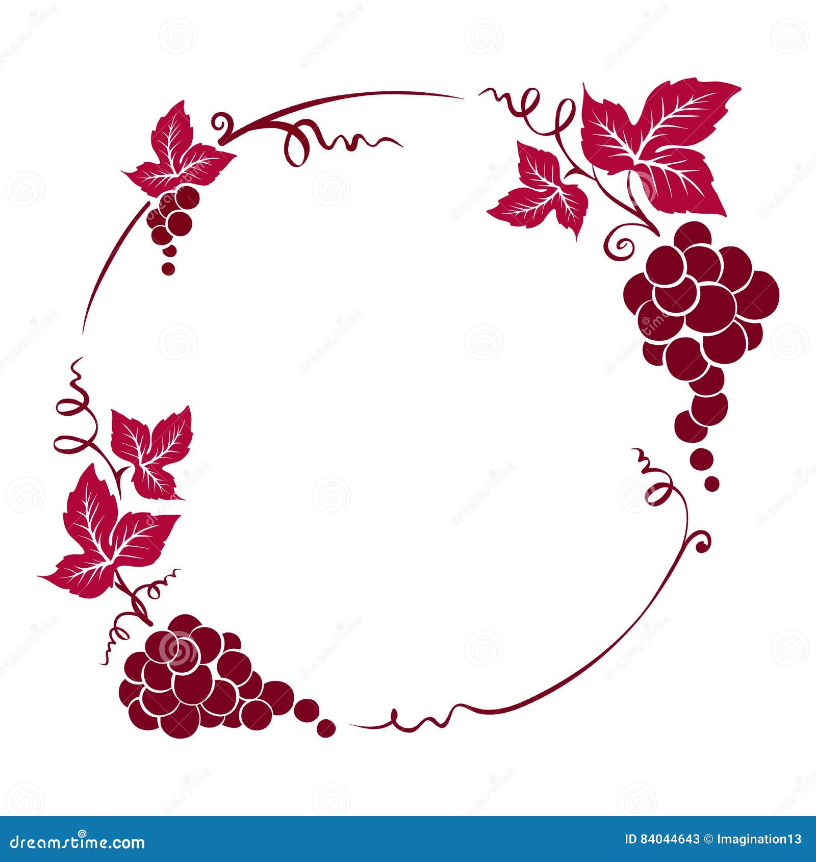 Frame from grapes stock vector. Illustration of berry - 84044643