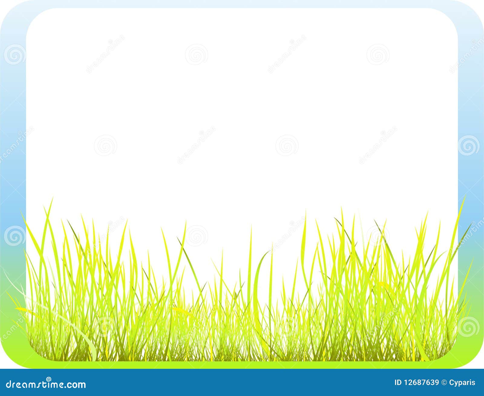 Frame with grass stock vector. Illustration of fresh - 12687639