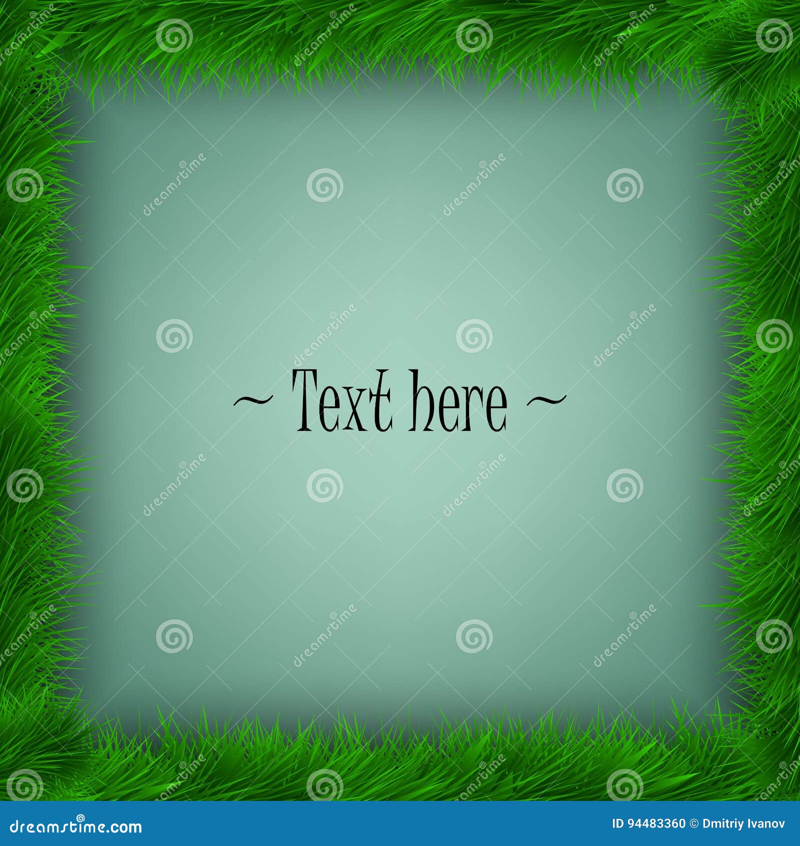 Frame of Grass on Green Background Stock Vector - Illustration of ...