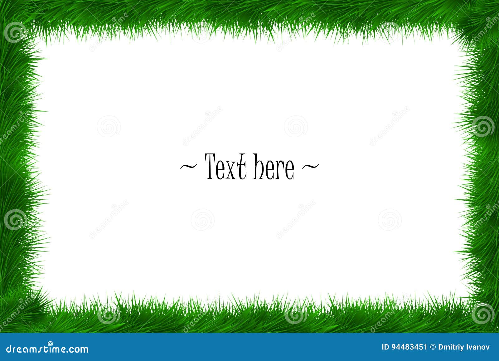 Frame of Grass on White Background Stock Vector - Illustration of color ...