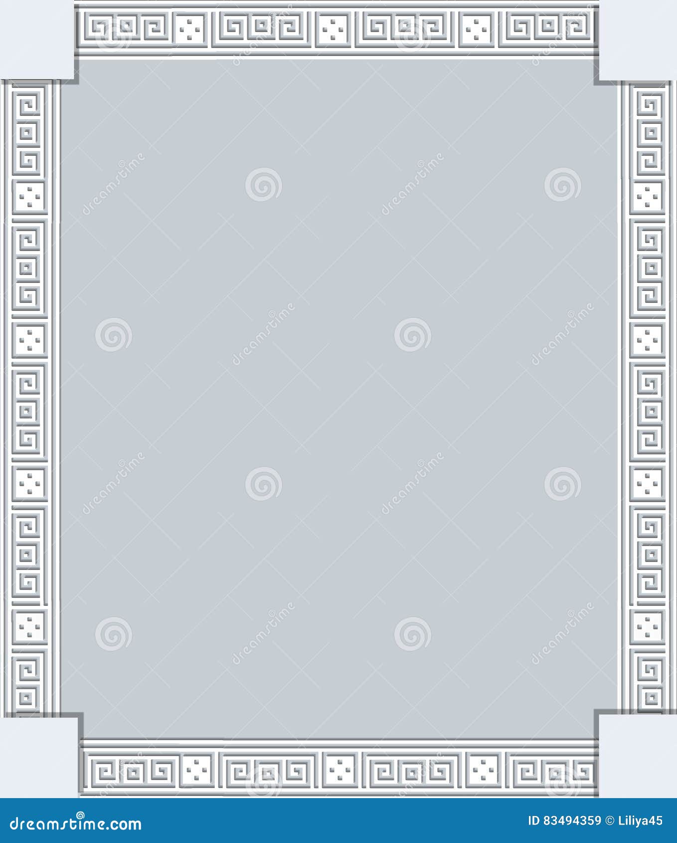 Frame with Greek Ornaments . Stock Illustration - Illustration of retro ...