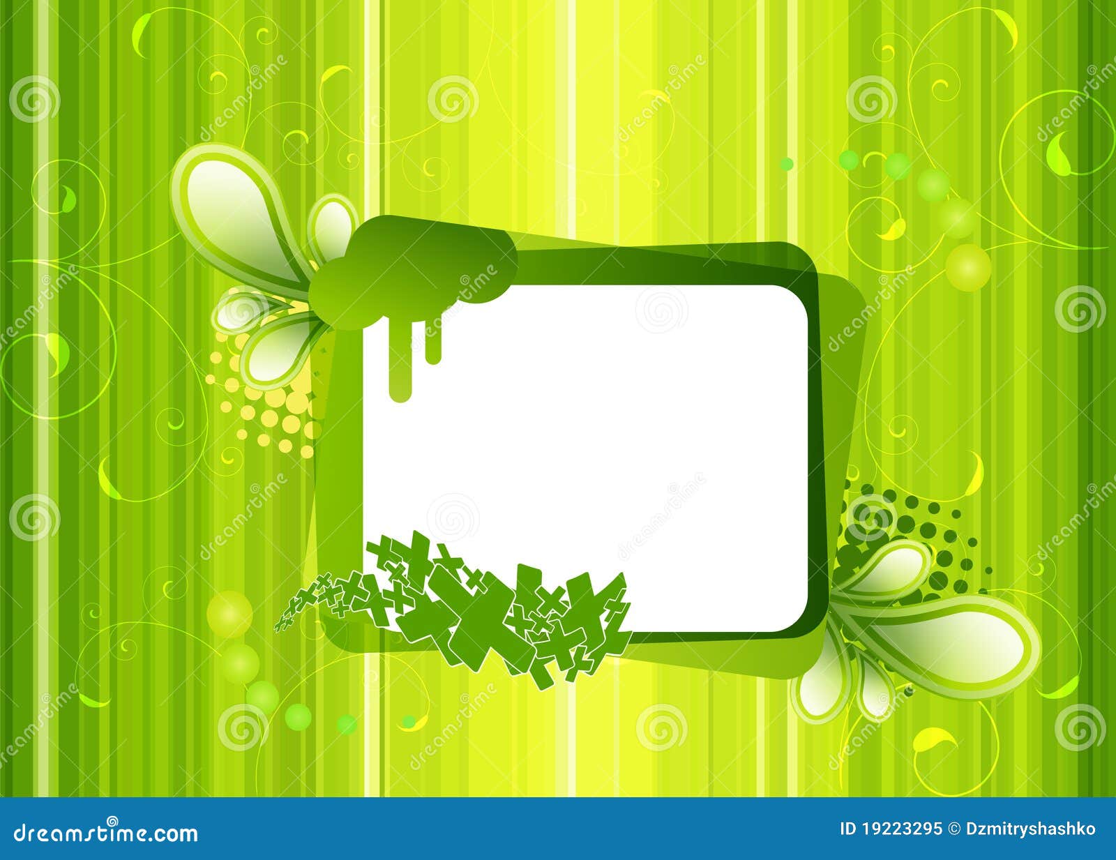 Frame on a Green Background Stock Vector - Illustration of blot ...