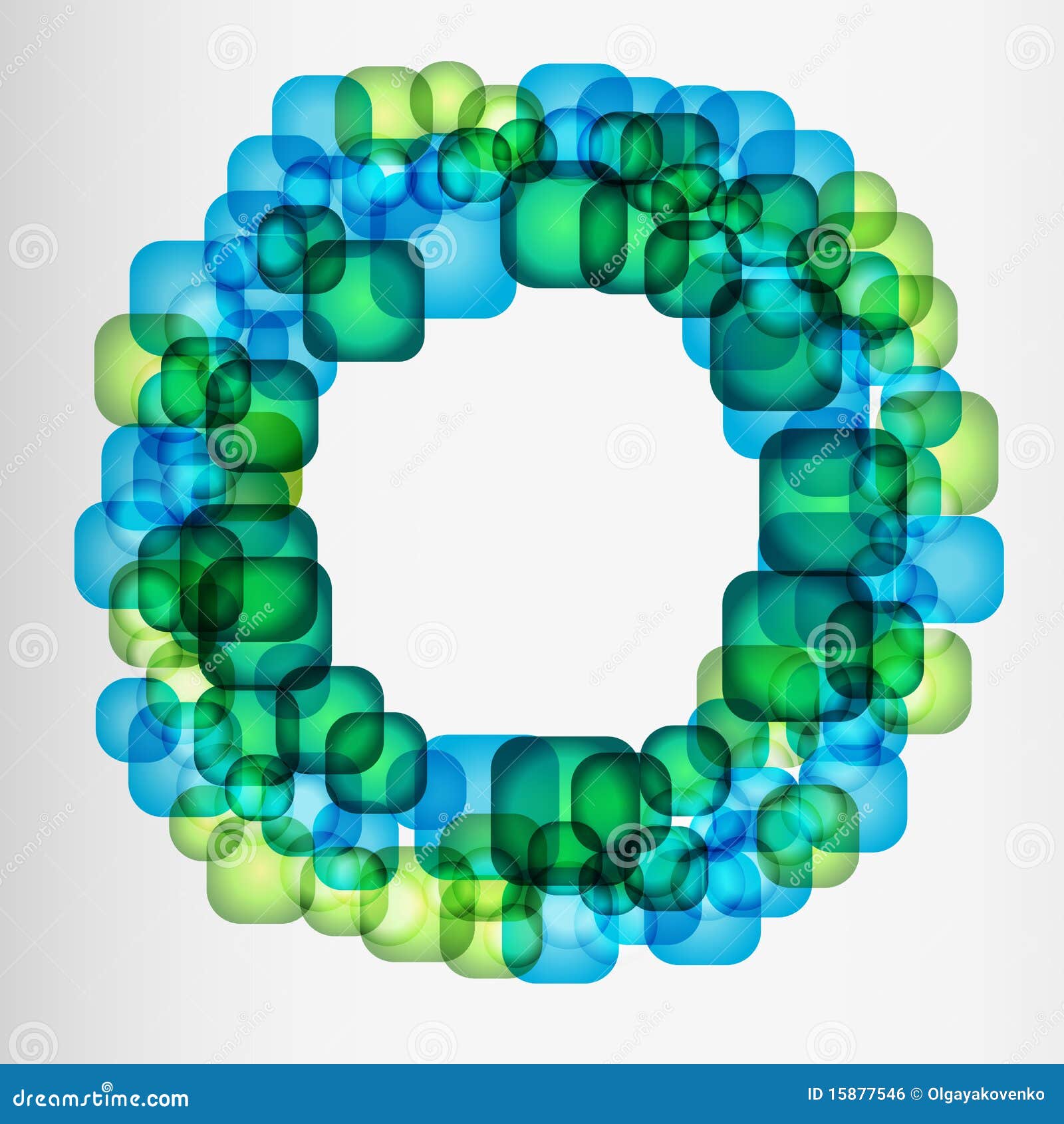 Frame with Green and Blue Squares. Stock Vector - Illustration of ...