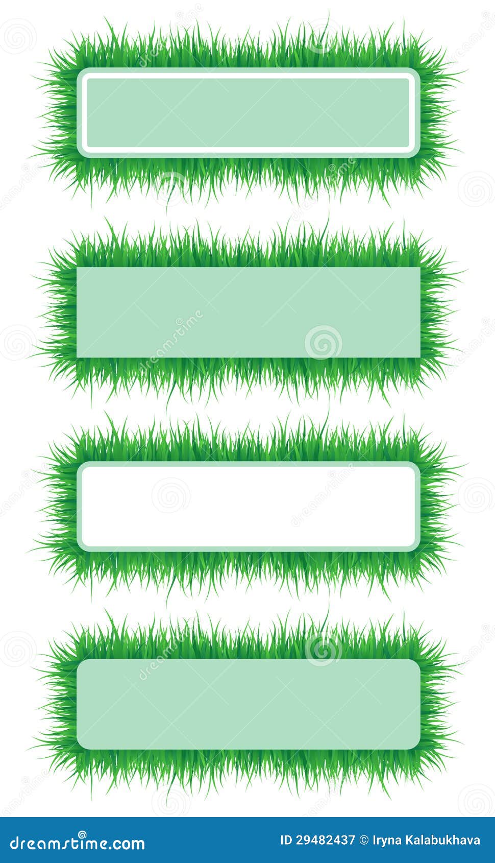 Frame of the green grass stock vector. Illustration of gift - 29482437