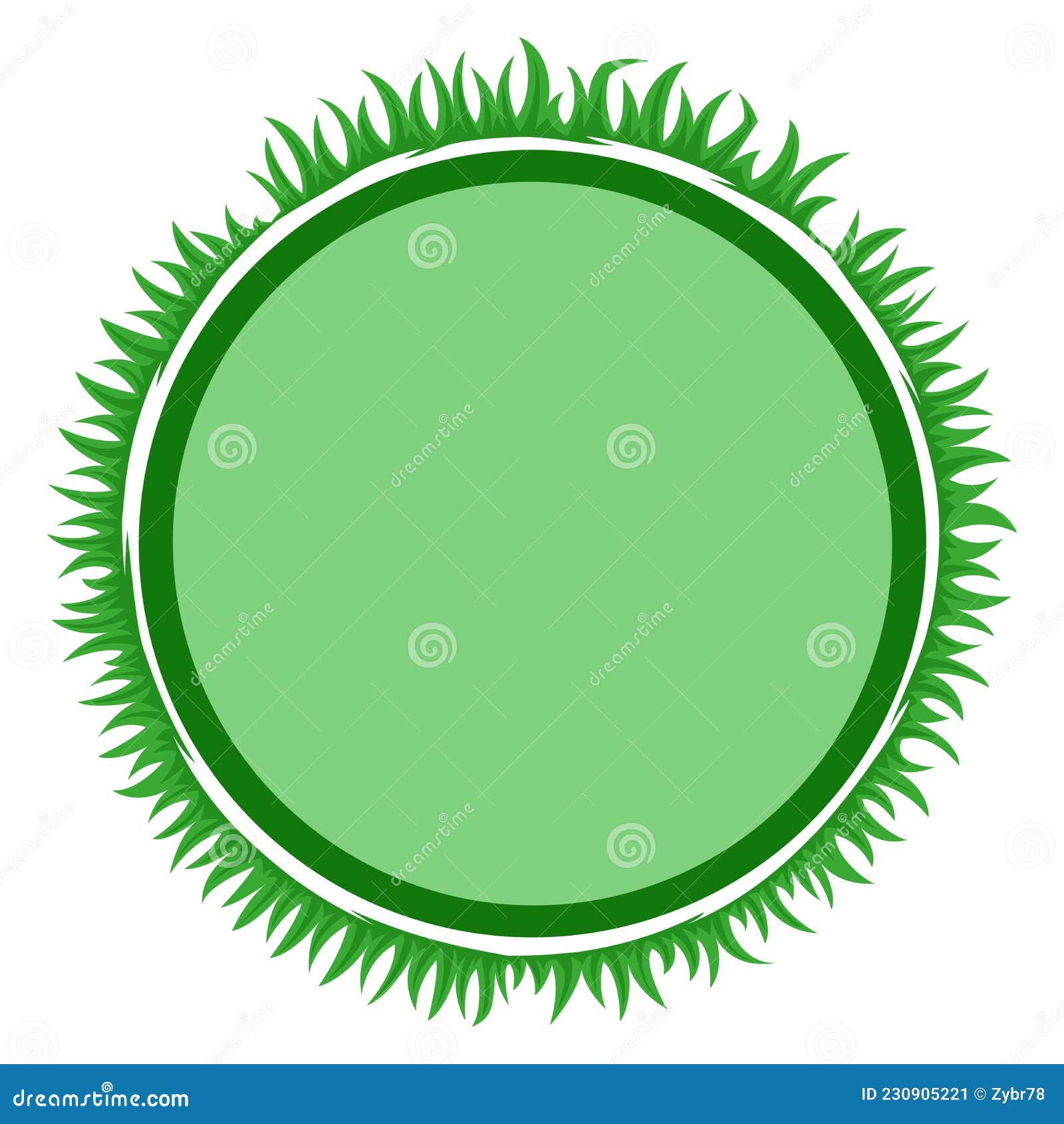 Frame with green grass stock vector. Illustration of circle - 230905221
