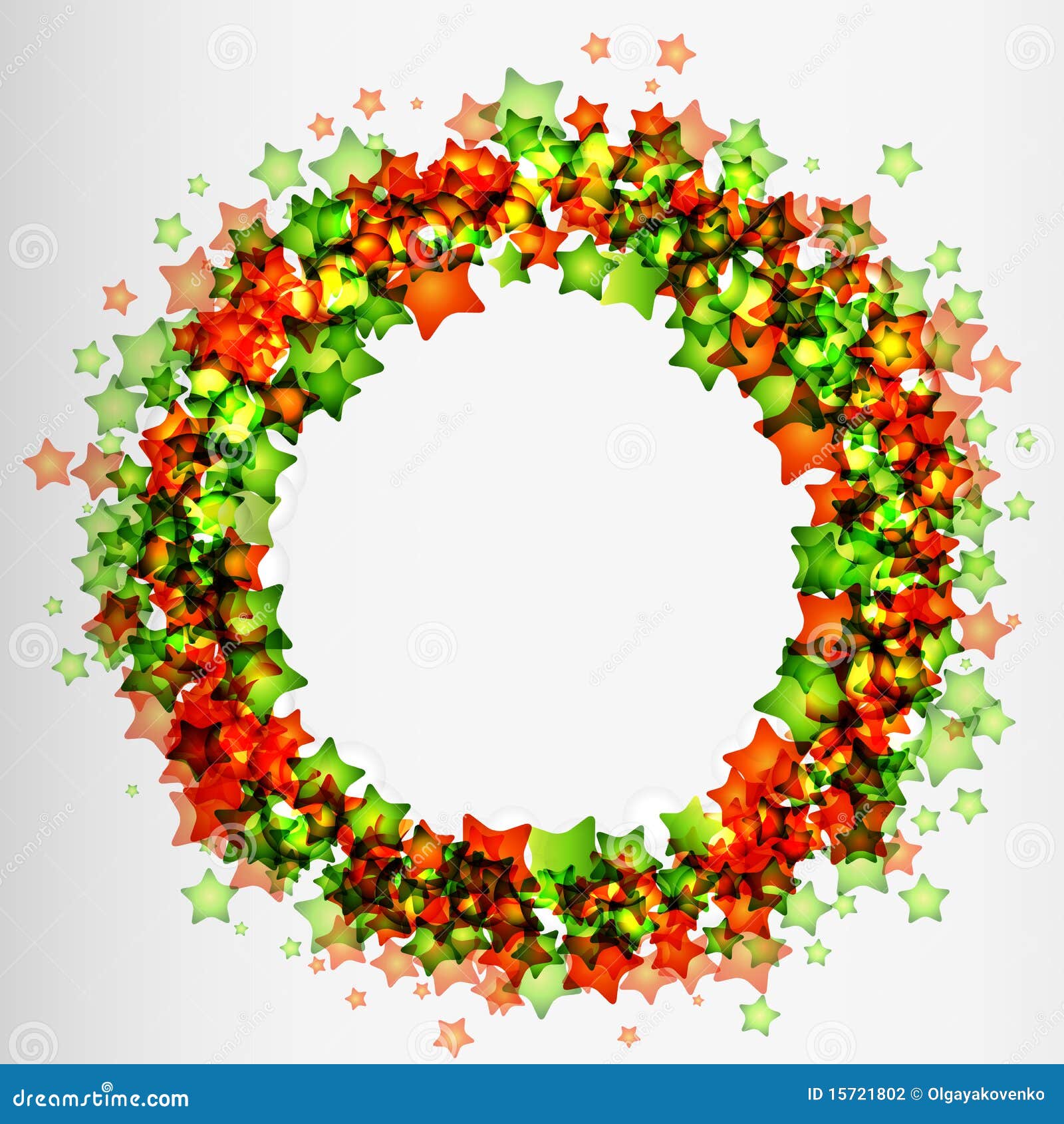 Frame with Green and Red Stars Stock Vector - Illustration of circle ...