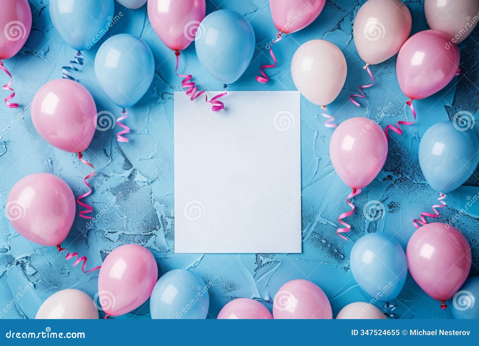 Frame for Greeting Card with Balloons Stock Image - Image of ...