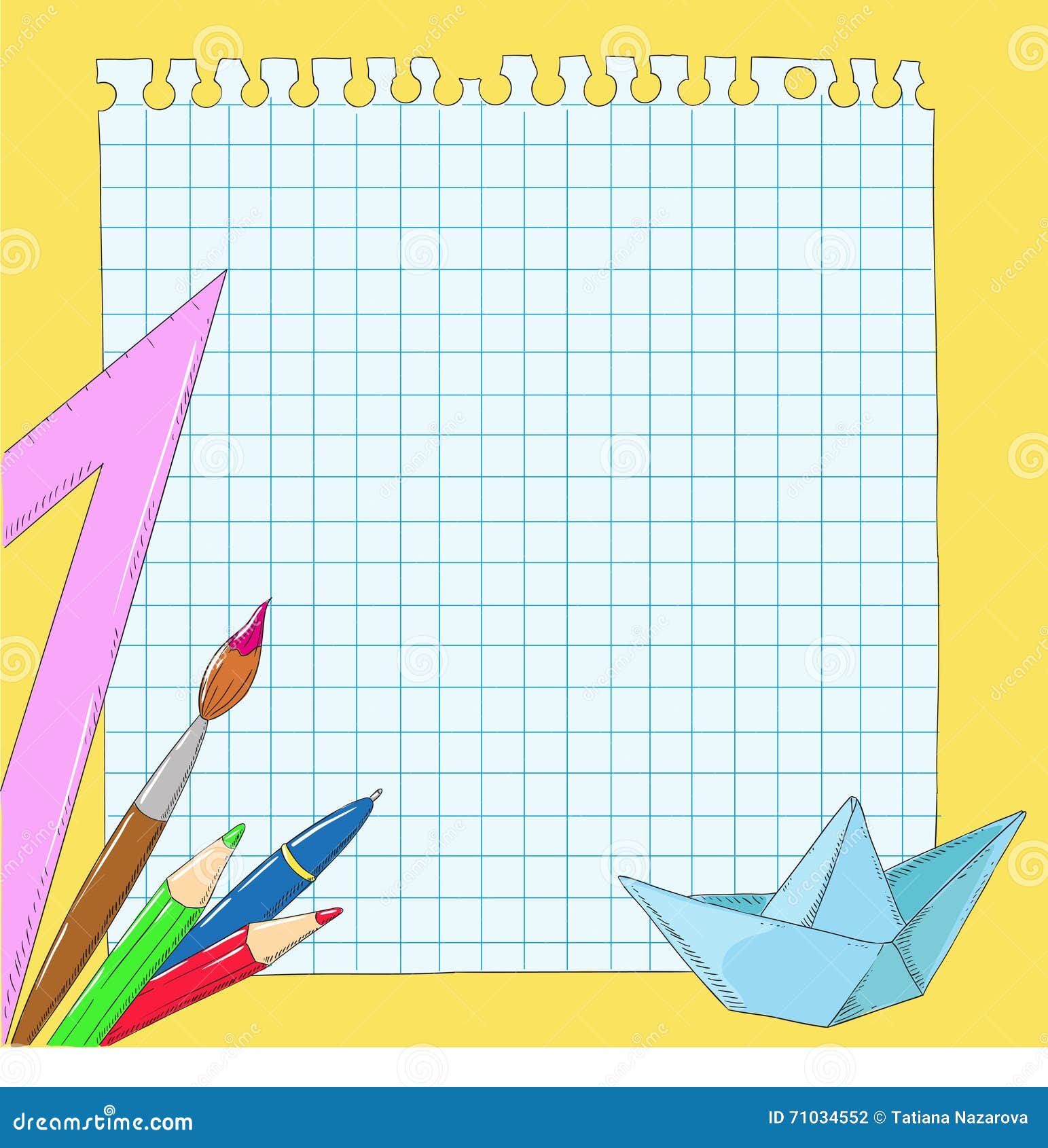 Frame Greeting the Student with Space for Text Stock Illustration ...