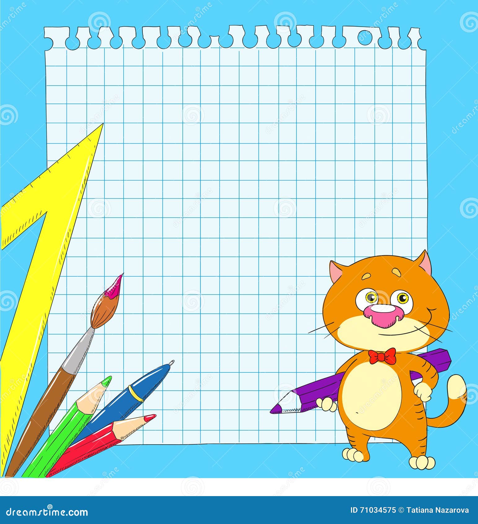 Frame Greeting the Student with Space for Text Stock Illustration ...