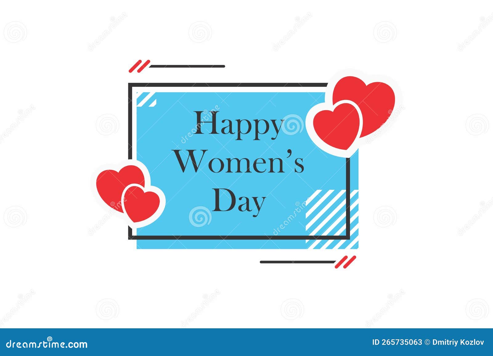 Frame with Greeting Text. Flat Design and Modern Style. Template for ...