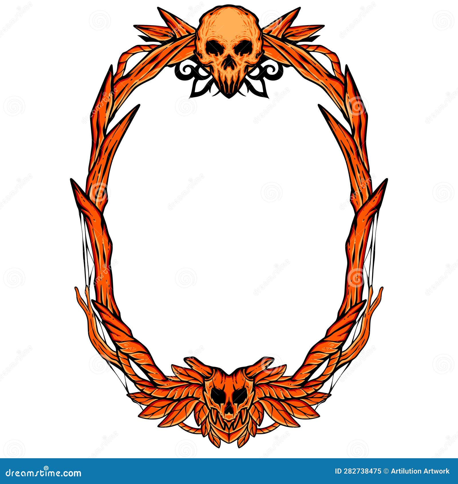 Frame Halloween Illustration Darkness Horror Stock Vector ...