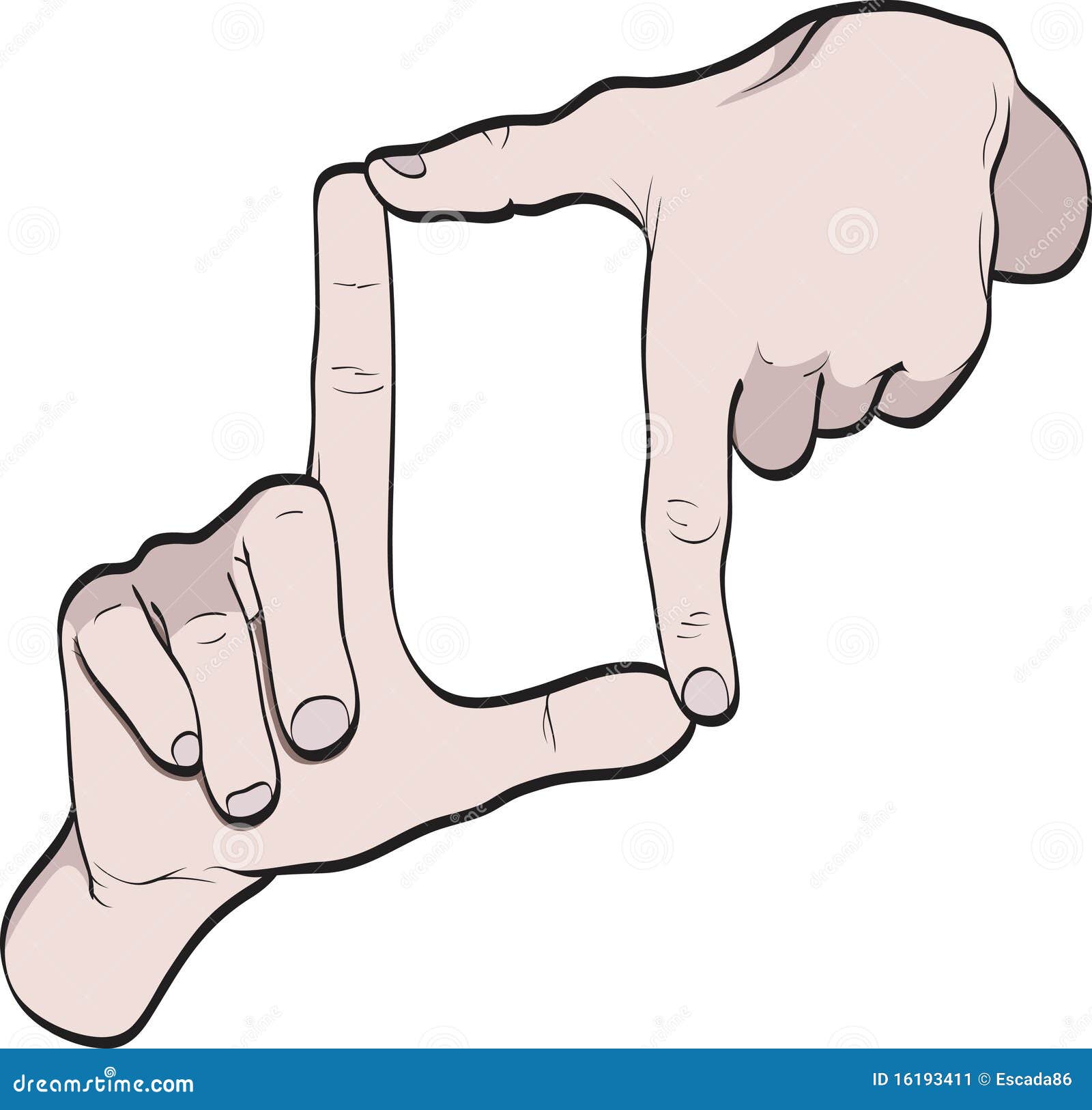 Frame of hands stock vector. Illustration of black, icon - 16193411
