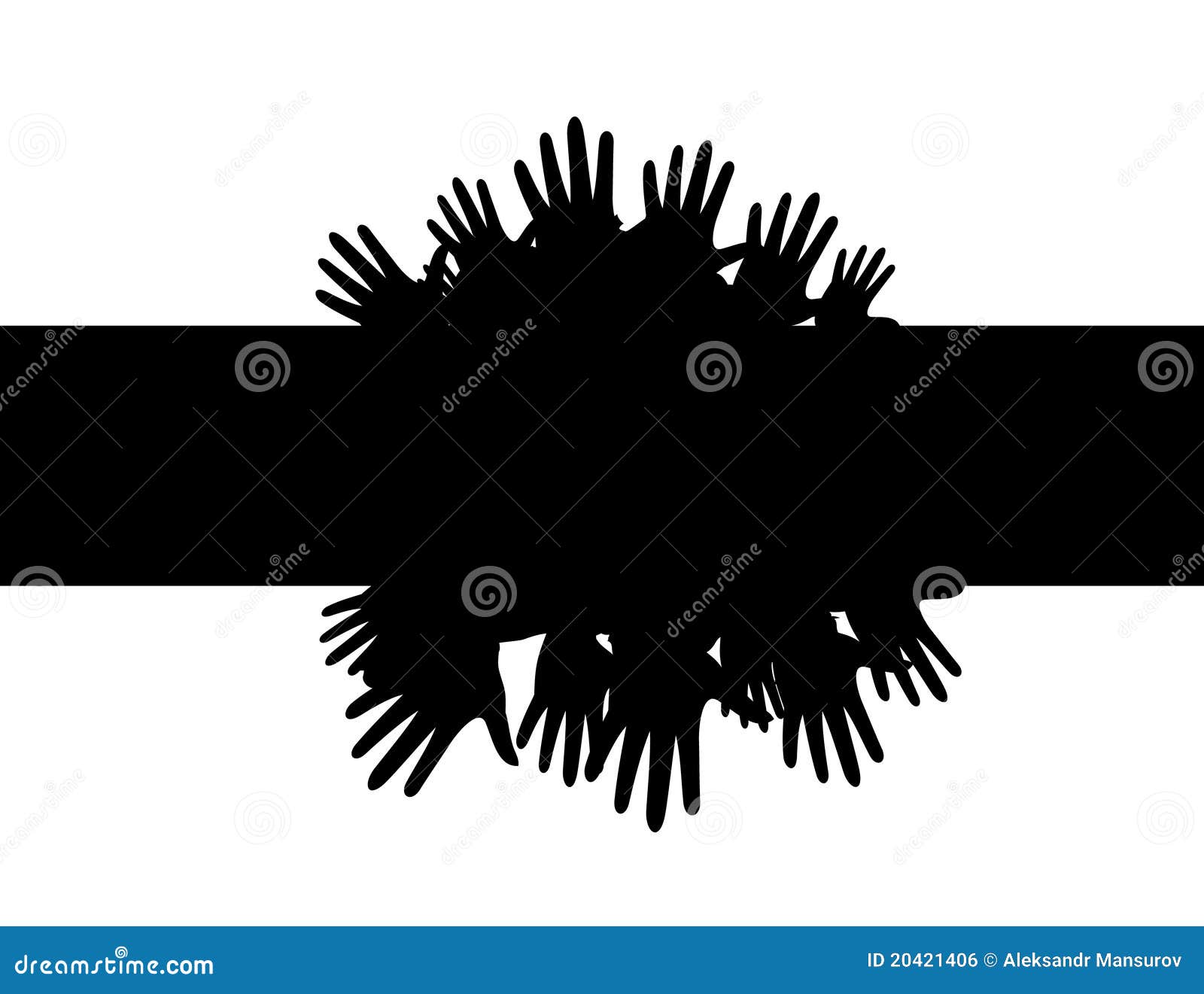 Frame of hands stock vector. Illustration of person, silhouette - 20421406