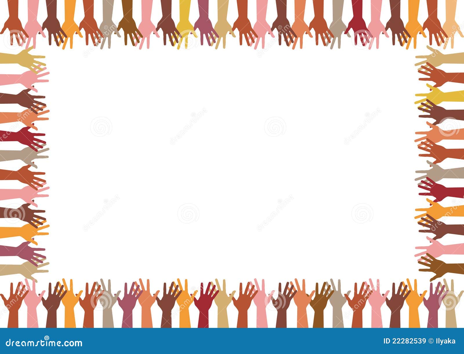 Frame of hands stock vector. Illustration of orange, male - 22282539