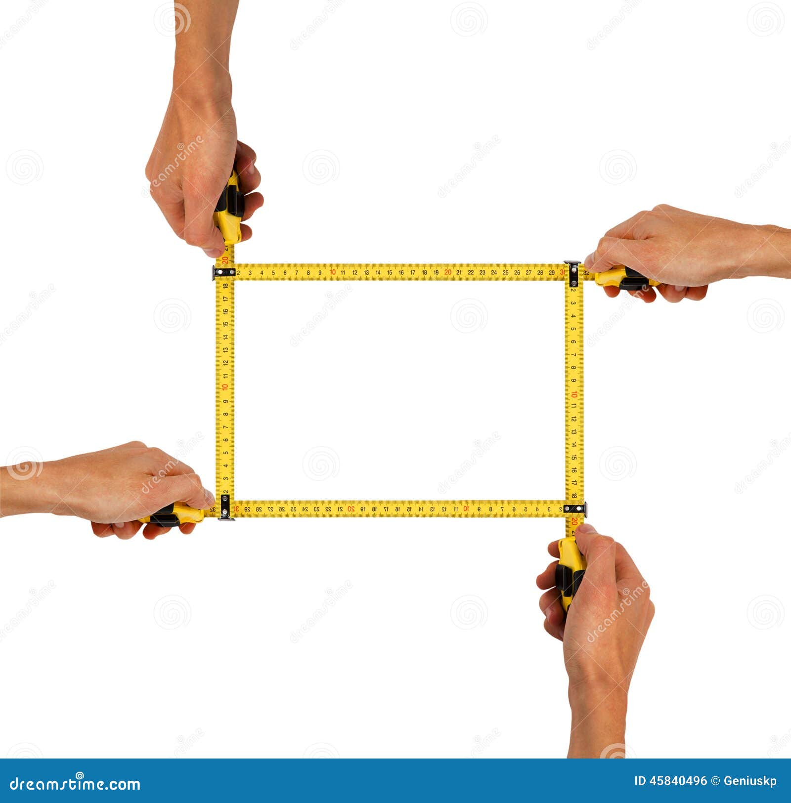 Frame With A Measuring Ruler And Tools Inside Against Texture Of ...
