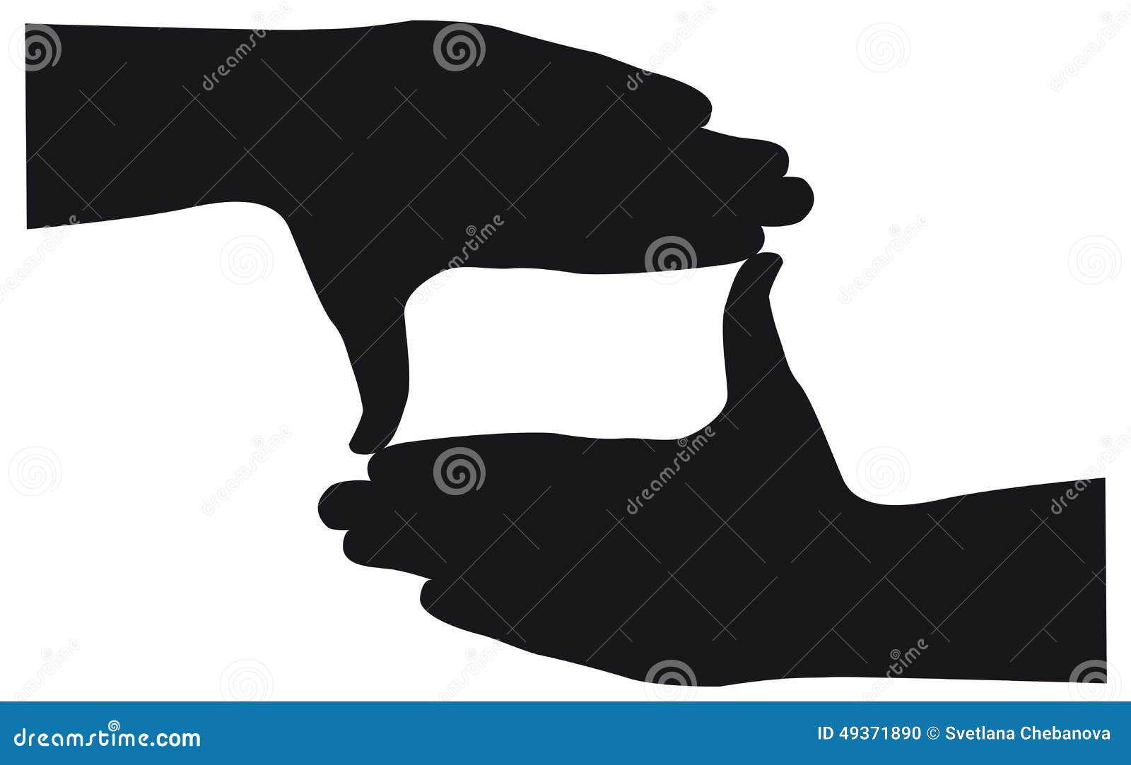 Frame of hands stock vector. Illustration of white, hand - 49371890