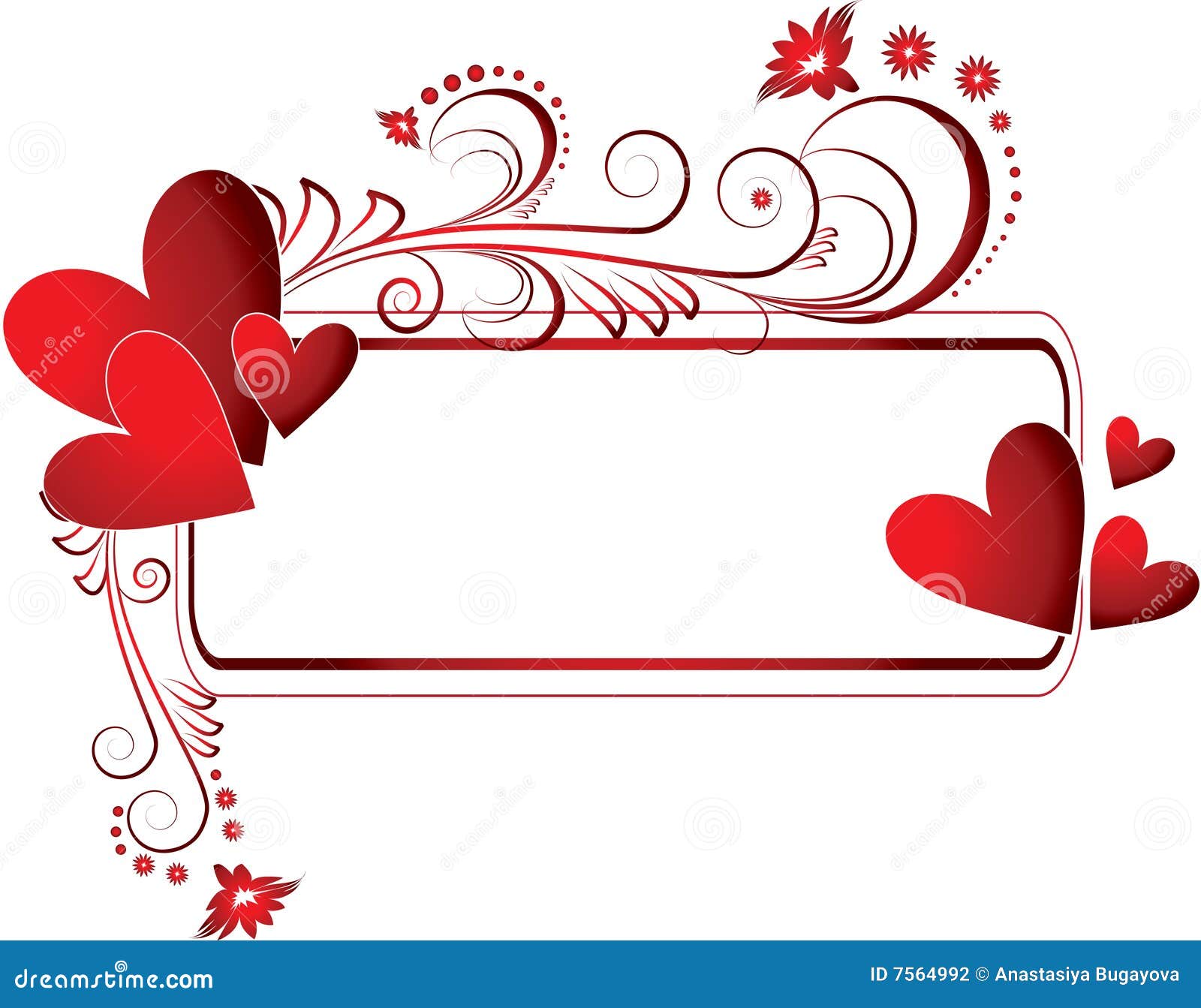 Frame with heart stock vector. Illustration of material - 7564992