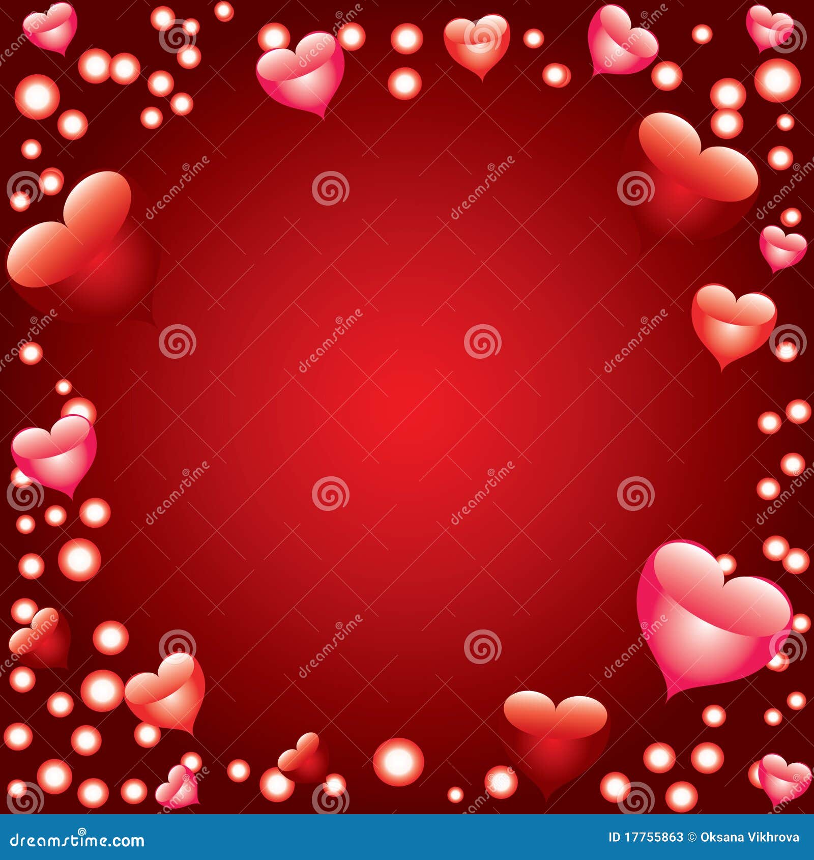 Frame with hearts. stock vector. Illustration of design - 17755863