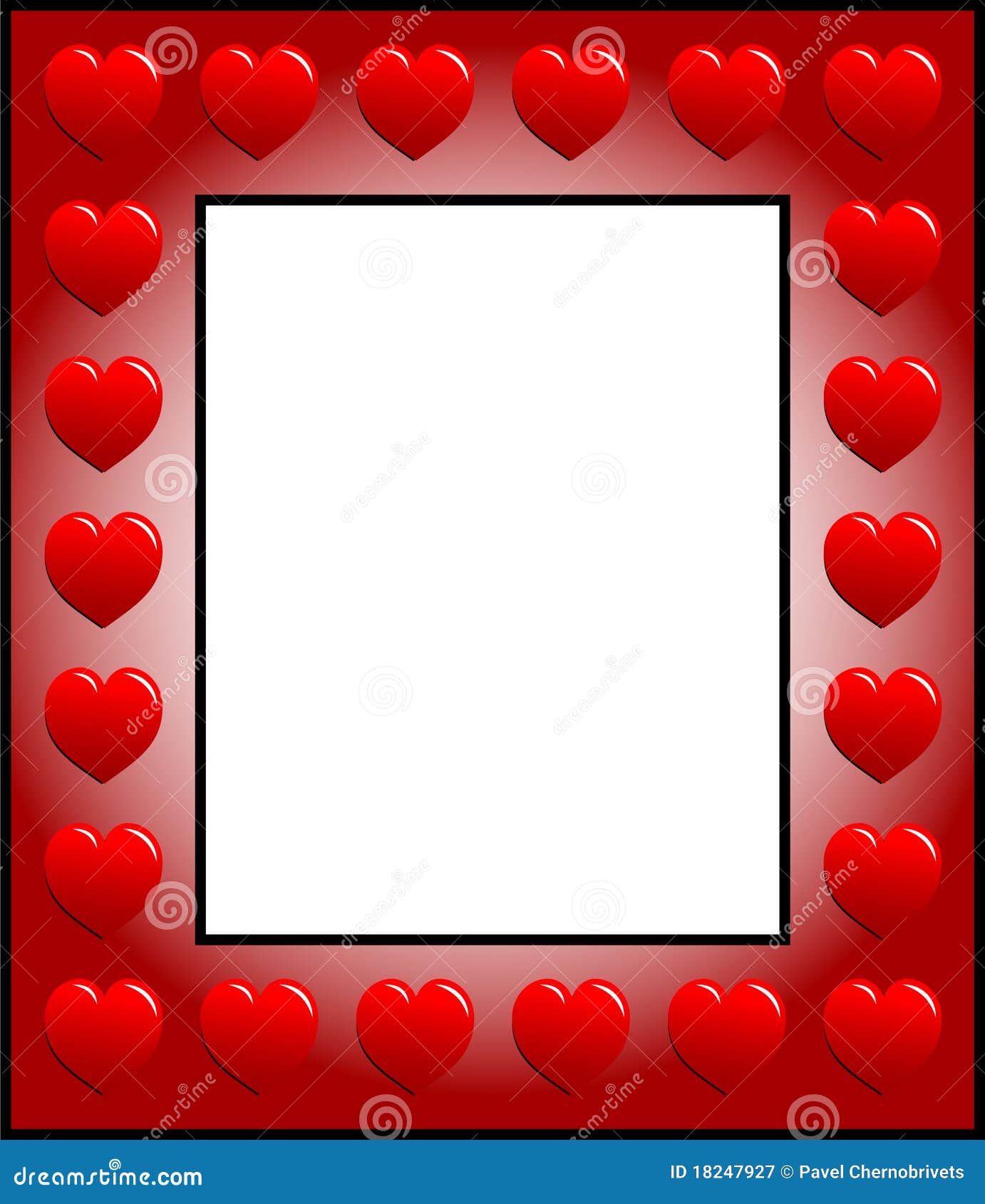 Frame with hearts stock illustration. Illustration of love - 18247927