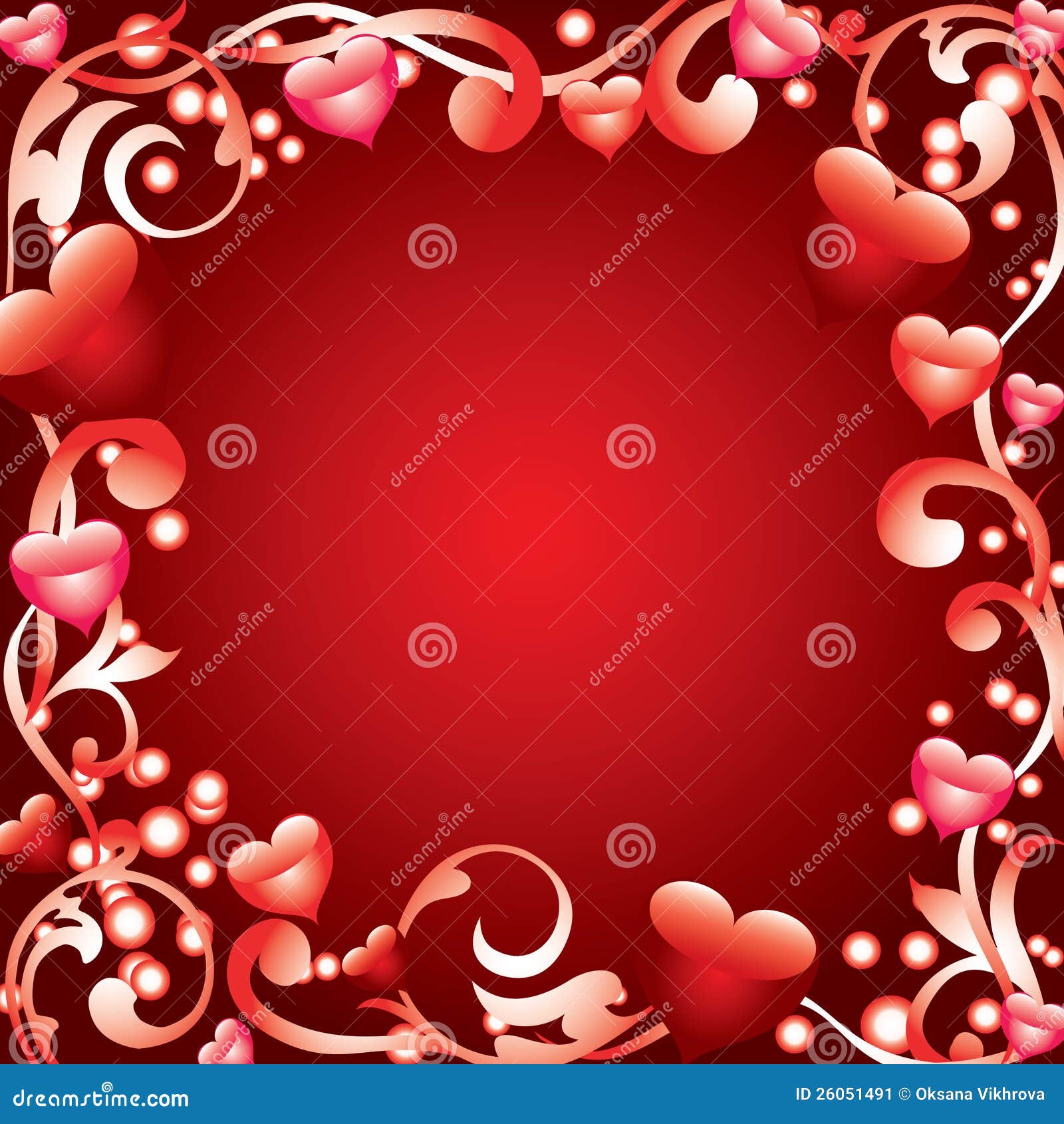 Frame with hearts stock vector. Illustration of artwork - 26051491