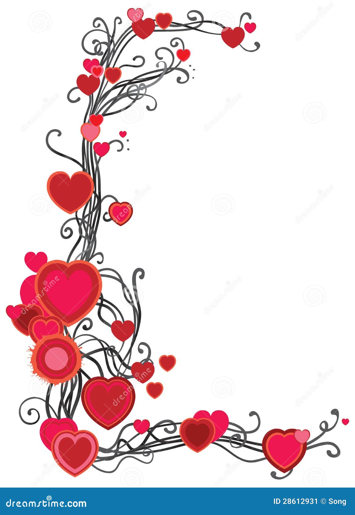 Frame with hearts stock vector. Illustration of grunge - 28612931