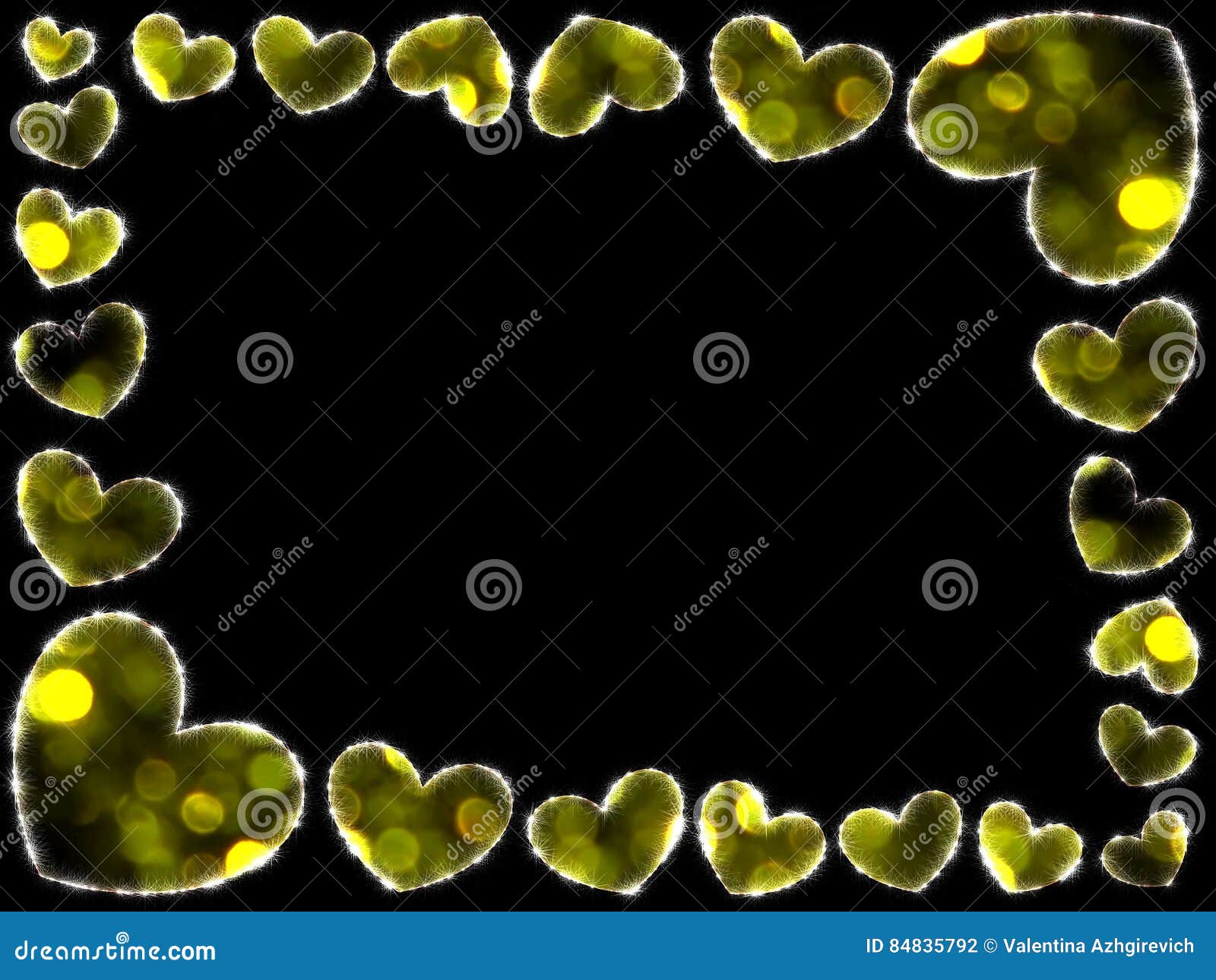 Frame of hearts stock illustration. Illustration of fuzzy - 84835792