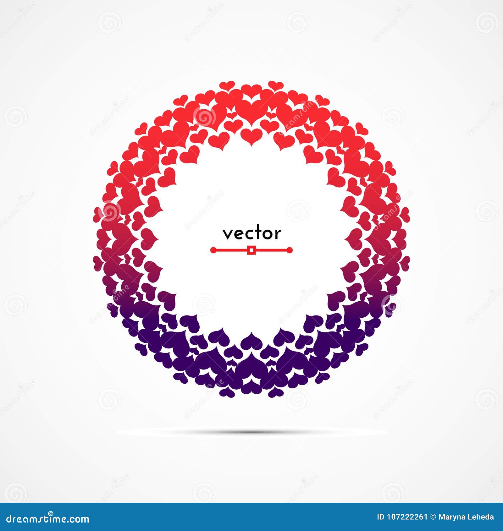 Frame of hearts stock vector. Illustration of concept - 107222261