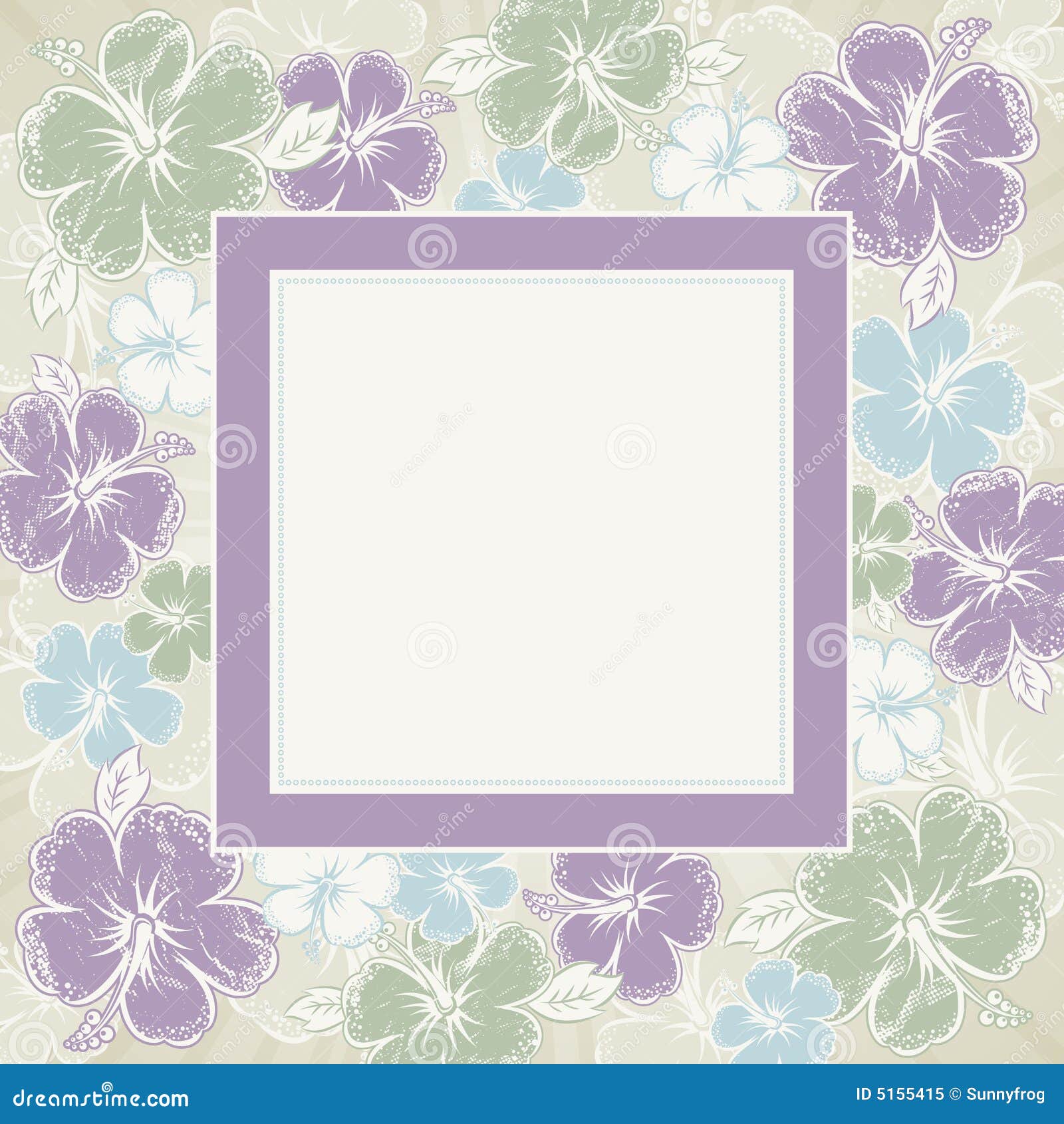 Frame of hibiscus, vector stock vector. Illustration of abstract - 5155415